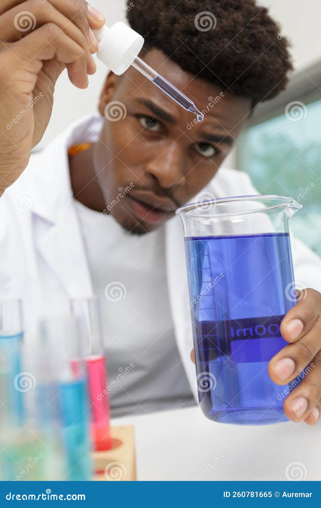 Male Worker during Test in Laboratory Stock Image - Image of equipment ...