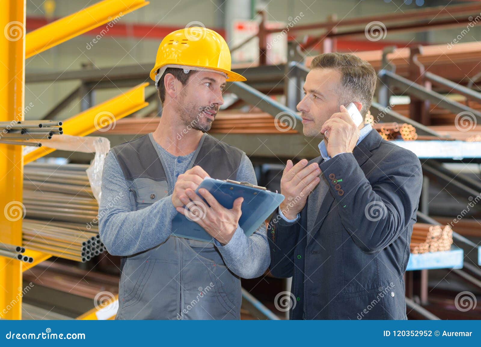 Male Workers in Distribution Warehouse Stock Photo - Image of caucasian ...