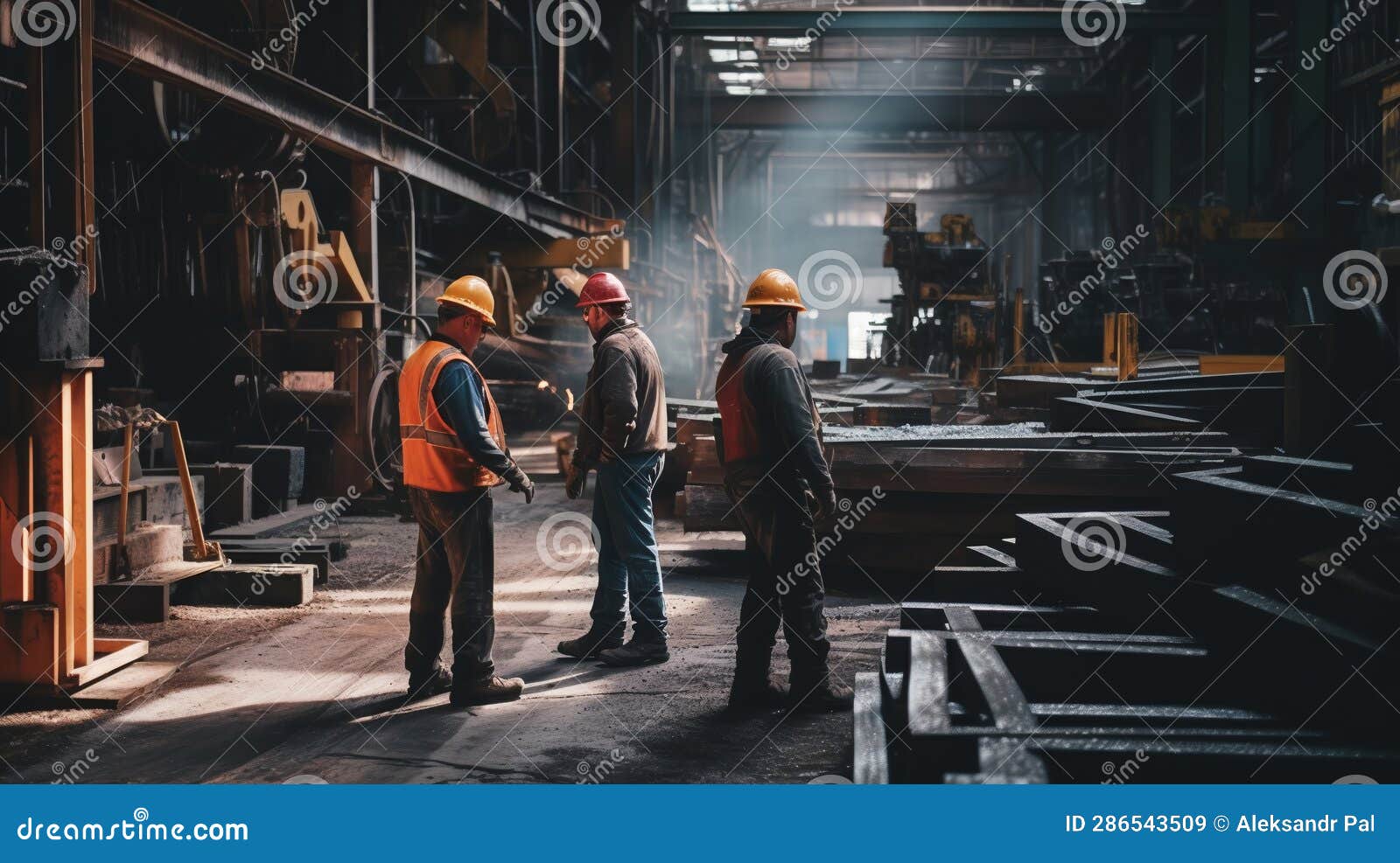 Male Workers in the Workshop at the Factory. Ai Generative Stock Image ...