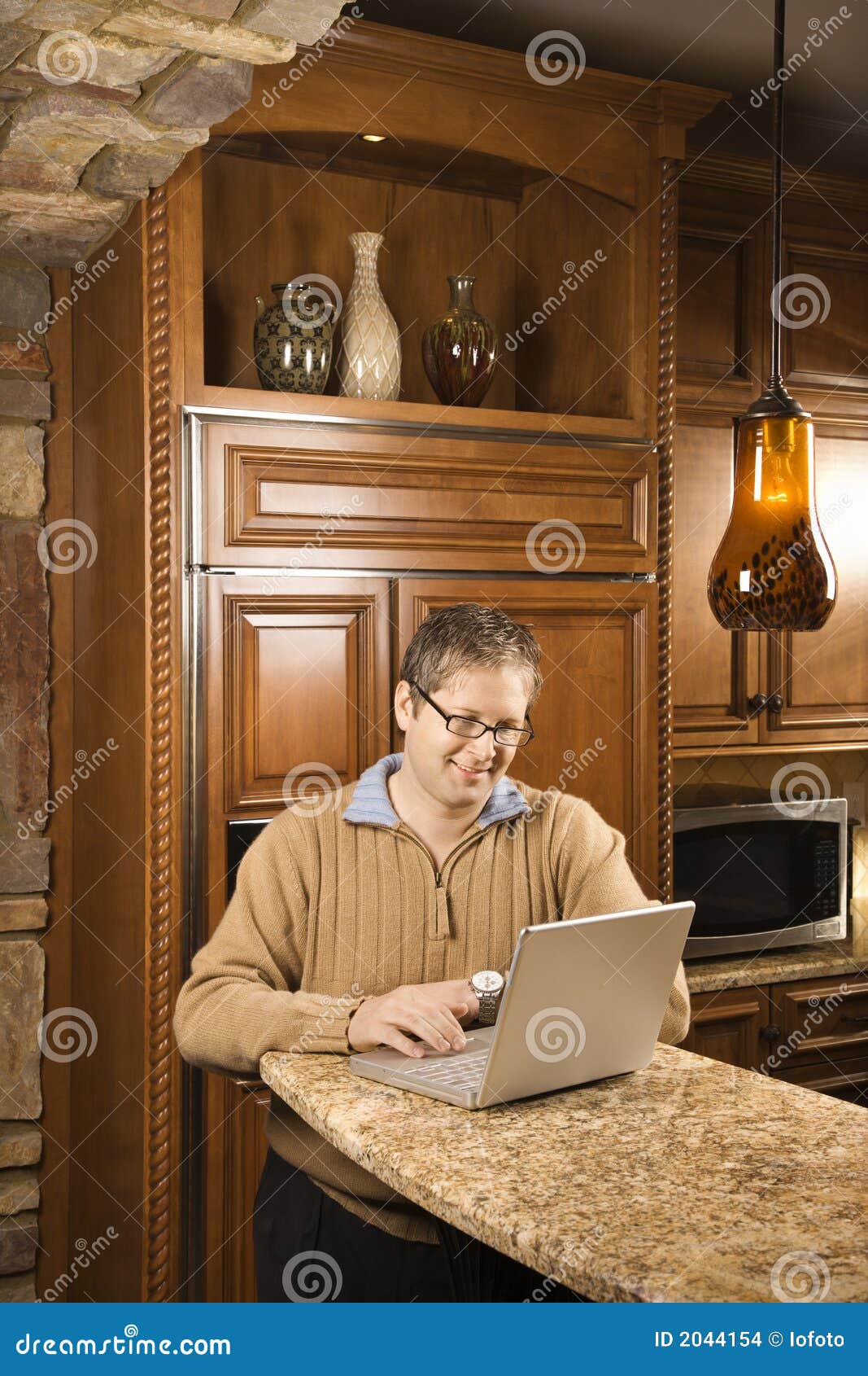 Male working on computer. stock photo. Image of wifi, technology - 2044154