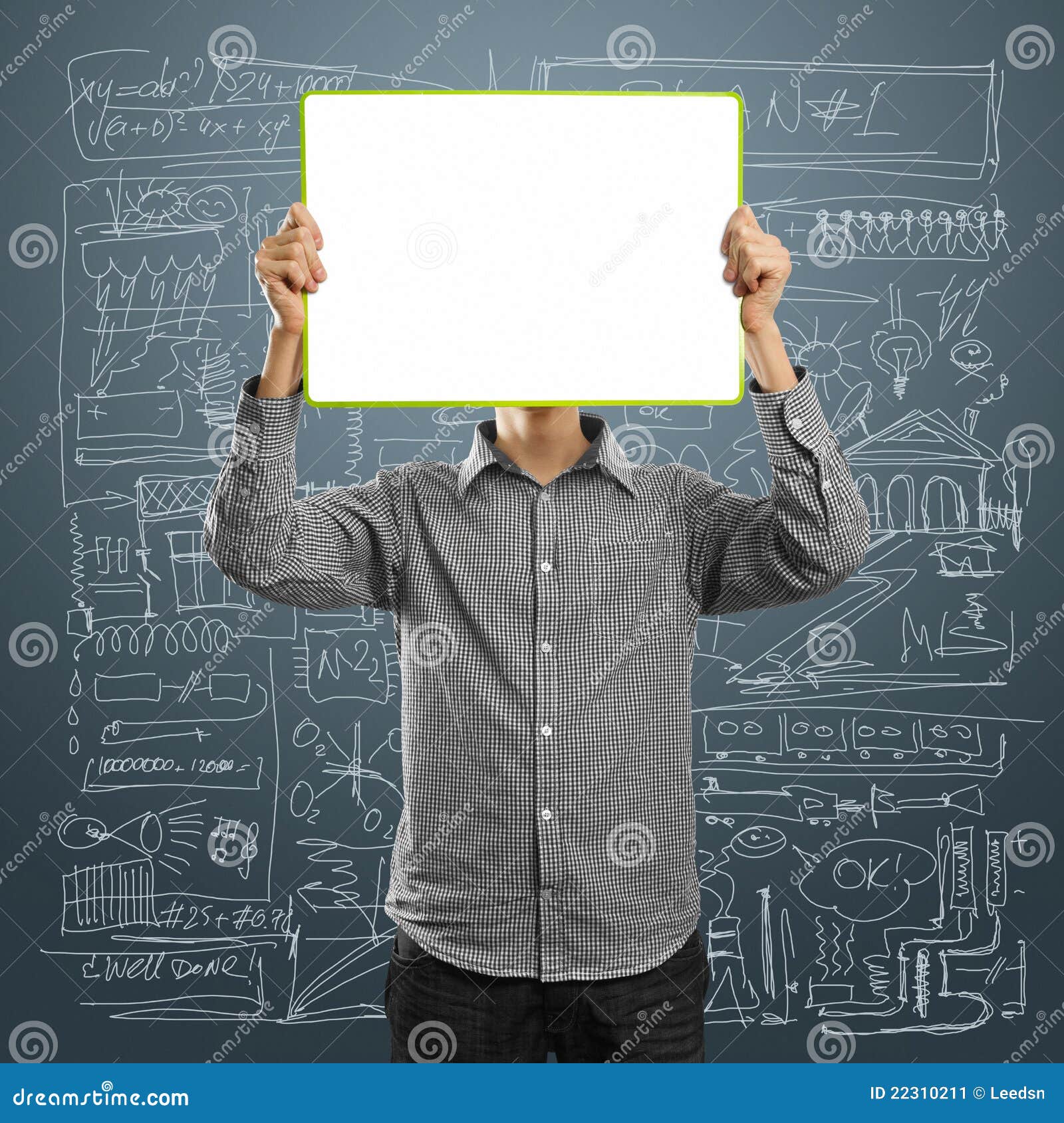 Male with Write Board in His Hands Stock Image - Image of businessman ...