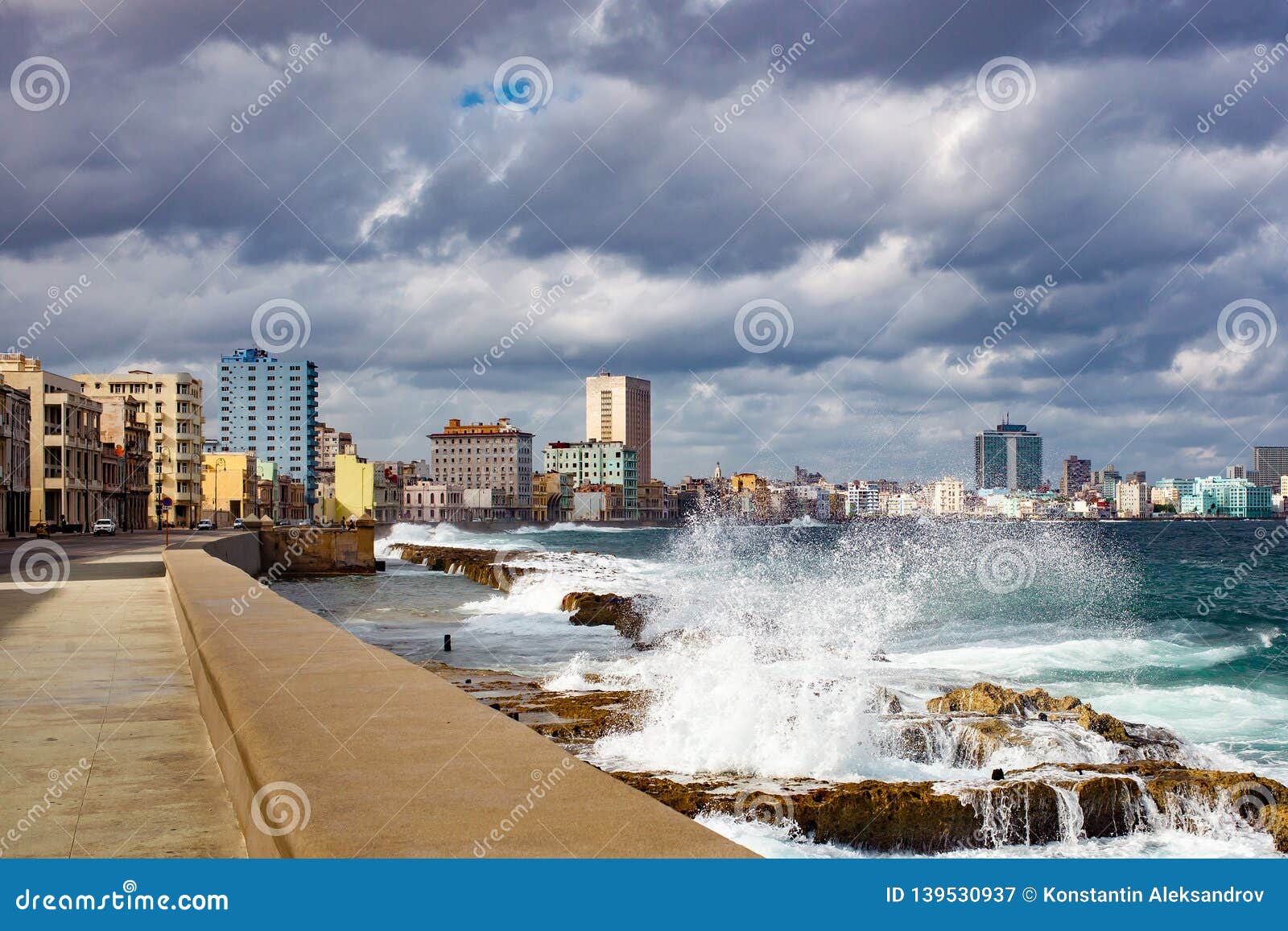 The Malecon of Havana stock image. Image of tropical - 139530937