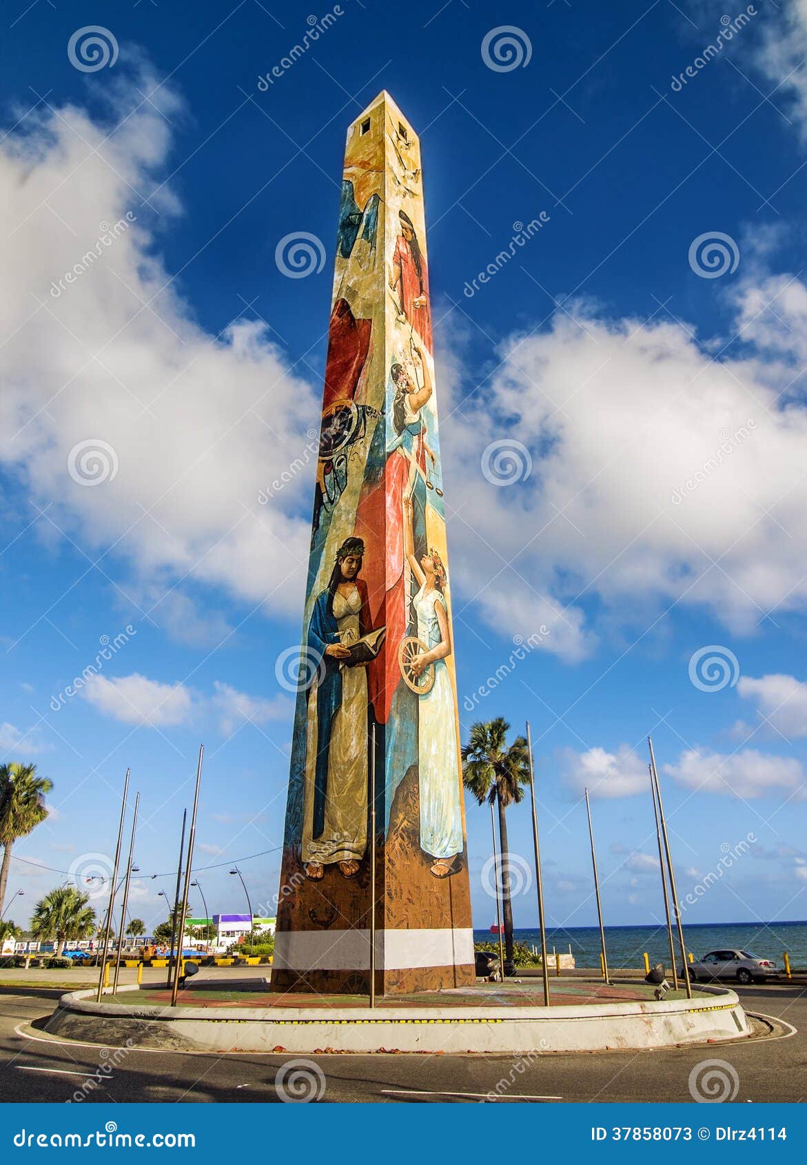 Malecon Street, Dominican Republic Stock Image - Image of beach, icon ...