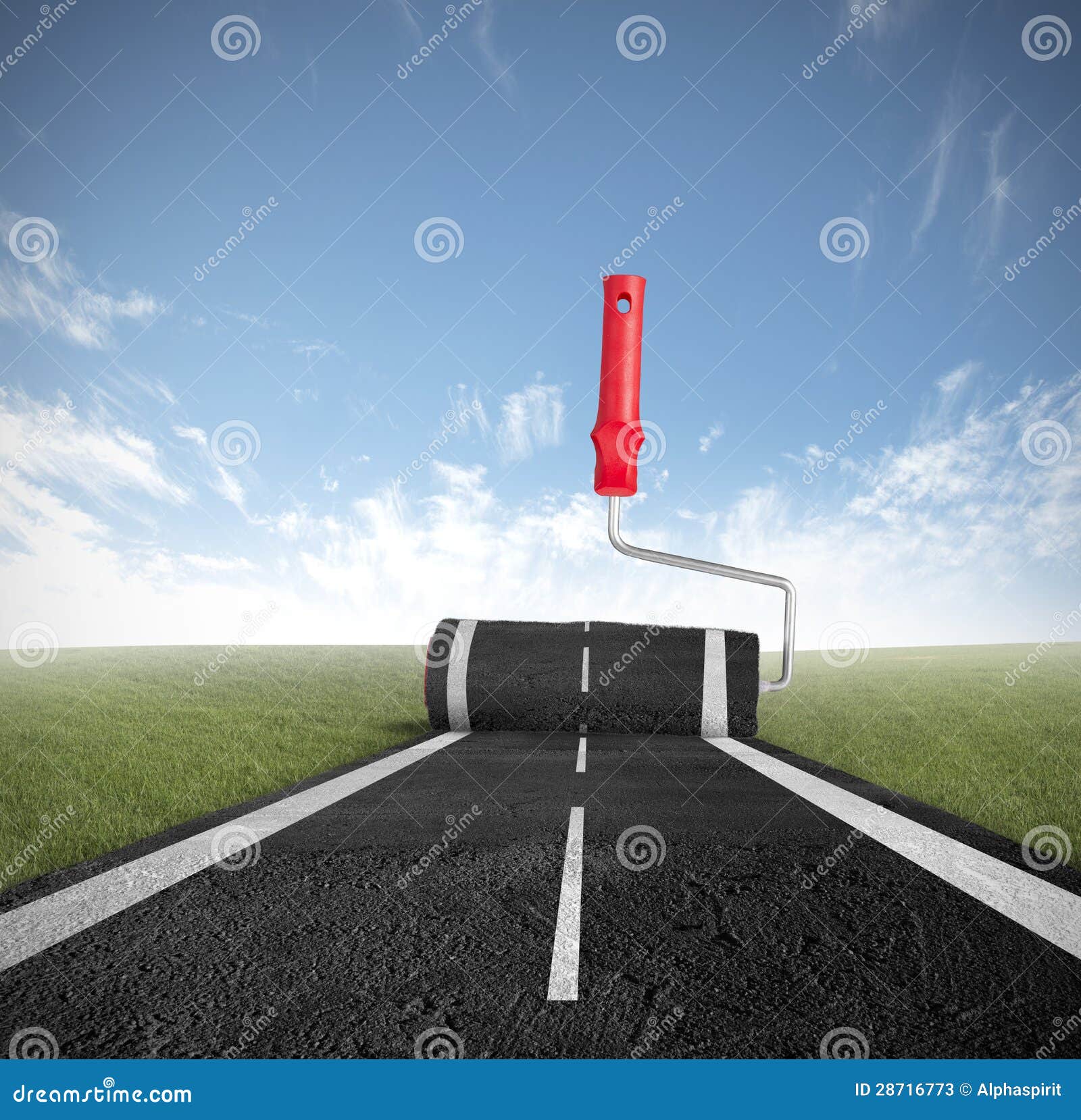 Malen der Straße stockbild. Bild von neaten, laufwerk - 28716773