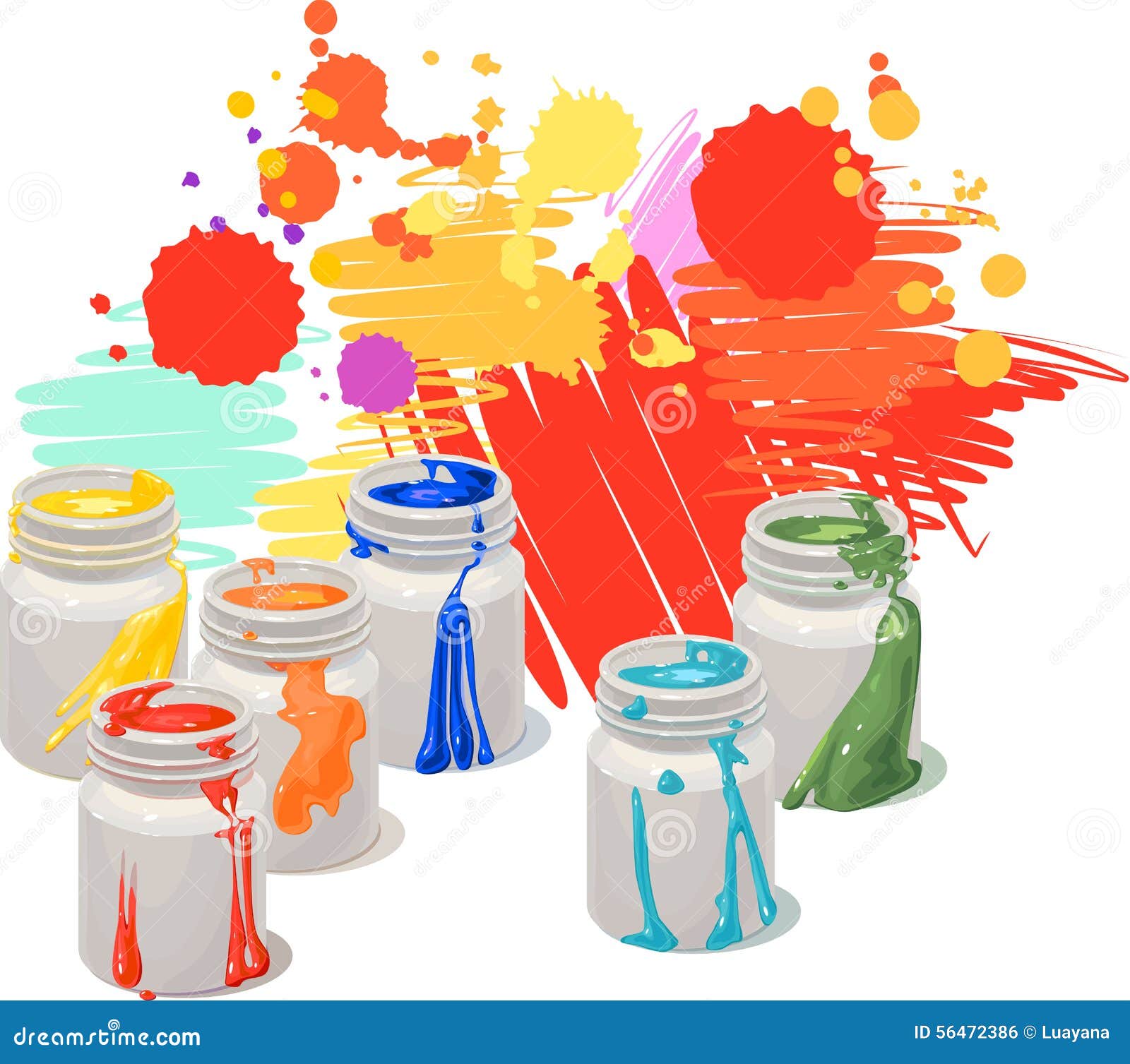 Malen Sie Dosen vektor abbildung. Illustration von gefärbt - 56472386