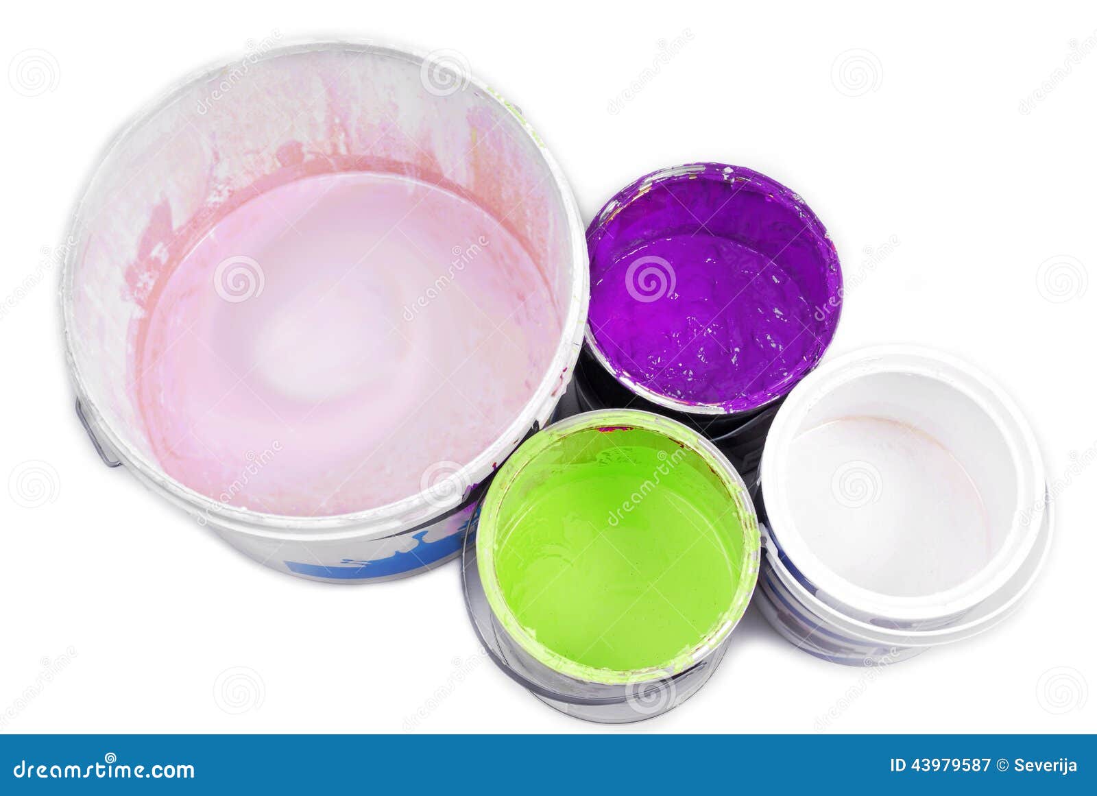 Malen Sie Dosen getrennt stockbild. Bild von freizeit - 43979587