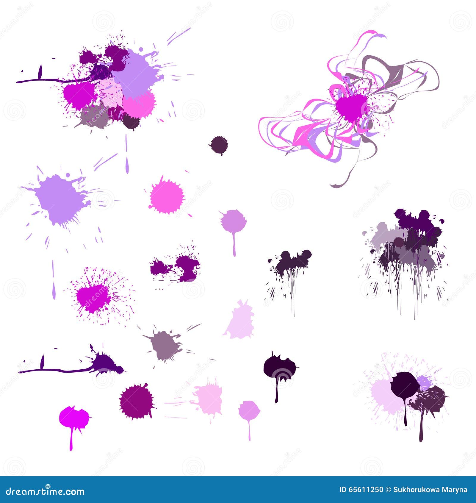 Malen Sie Punkte vektor abbildung. Illustration von hintergrund - 65611250