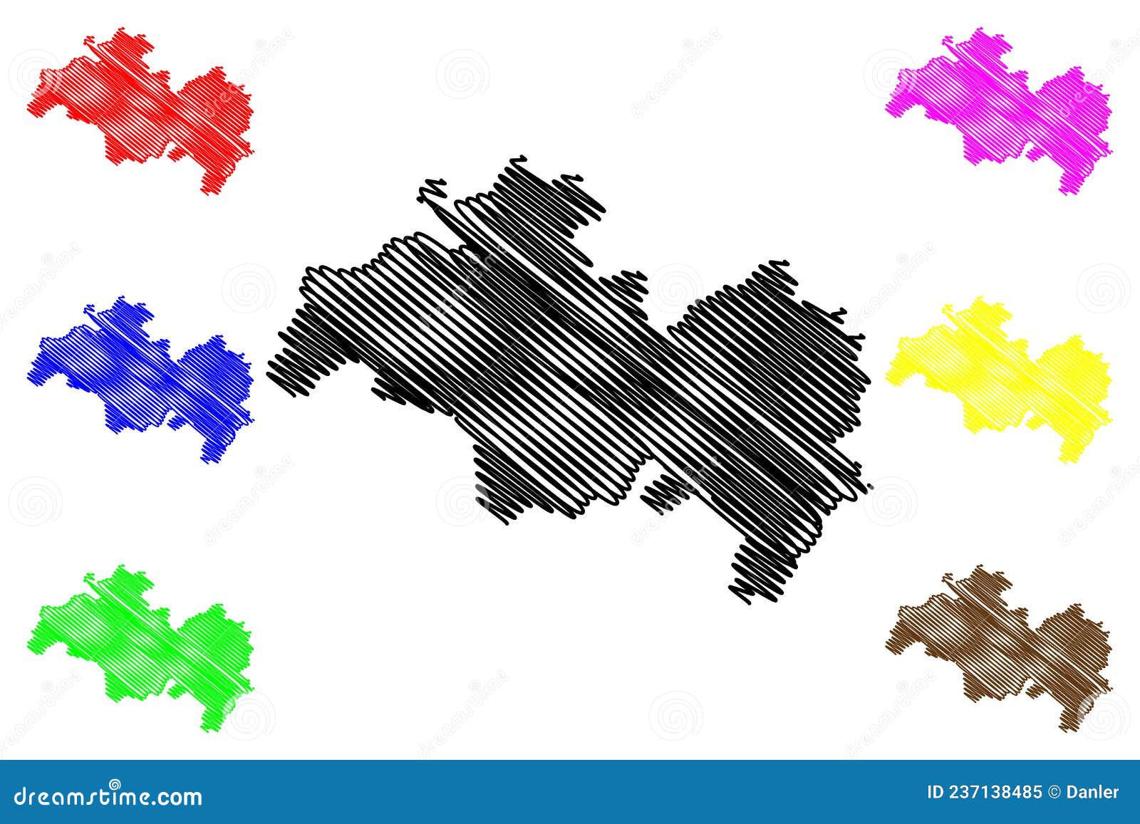Malerkotla District Punjab State, Republic of India Map Vector ...