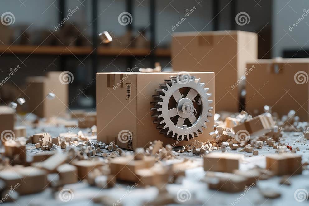 Malfunctioning Mechanism Causing Disruption in Packaging Area with ...