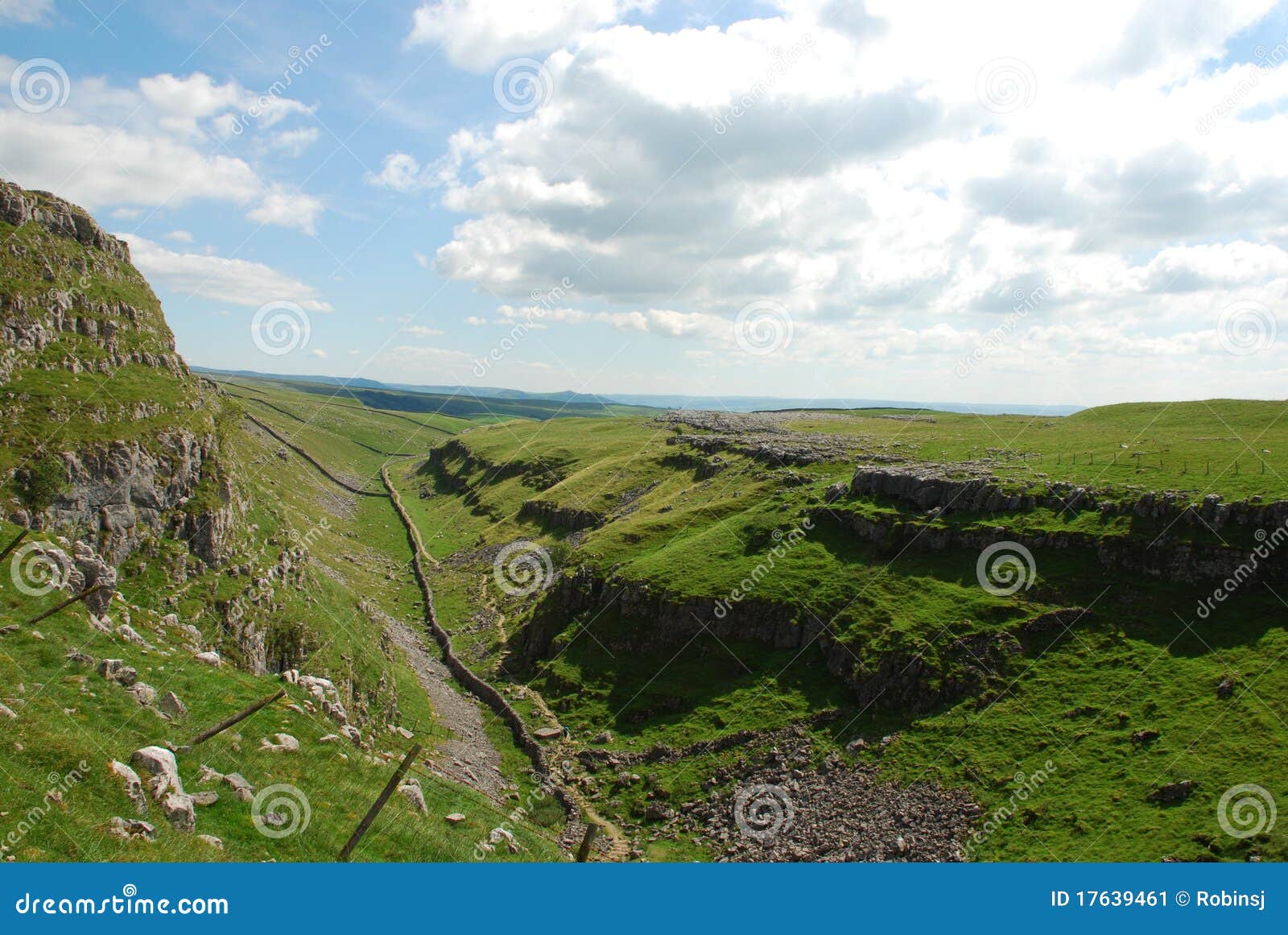 Malham Gorge stock image. Image of gorge, lake, limestone - 17639461