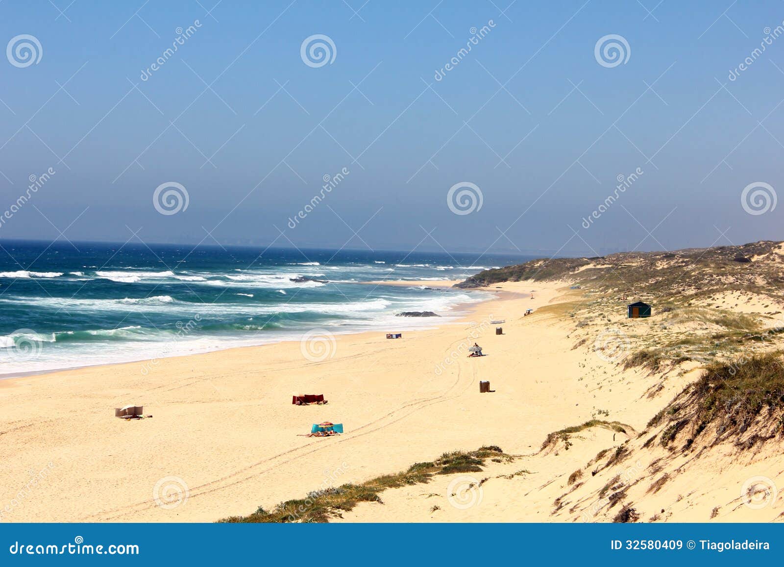 Malhao-Strand, Alentejo, Portugal Stockbild - Bild von strand ...