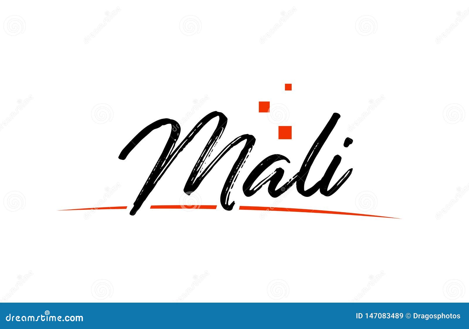 Mali Country Typography Word Text for Logo Icon Design Stock ...