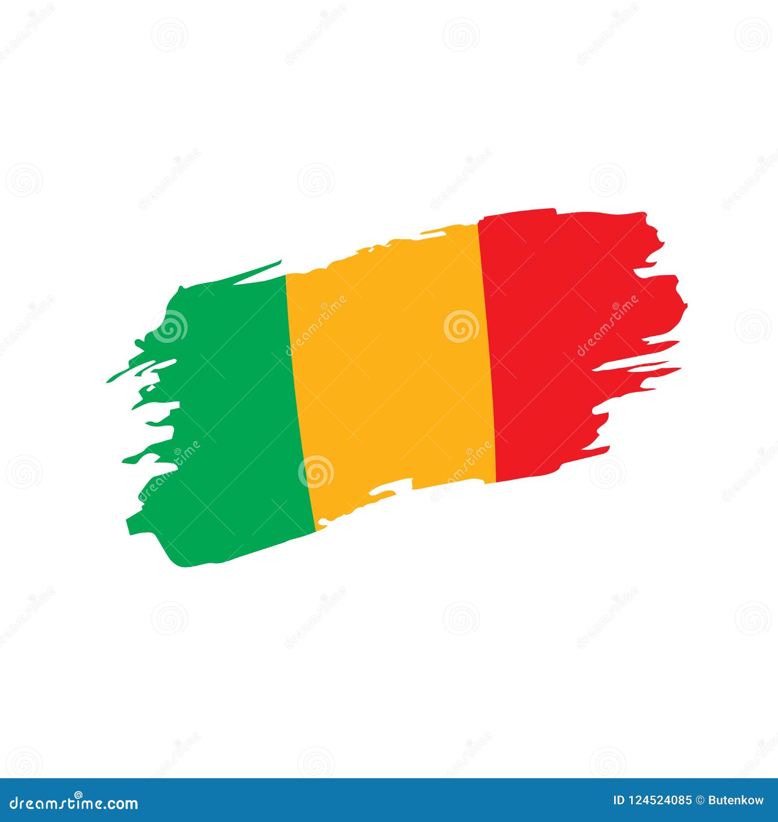 Mali flag. Vector stock vector. Illustration of nation - 124524085