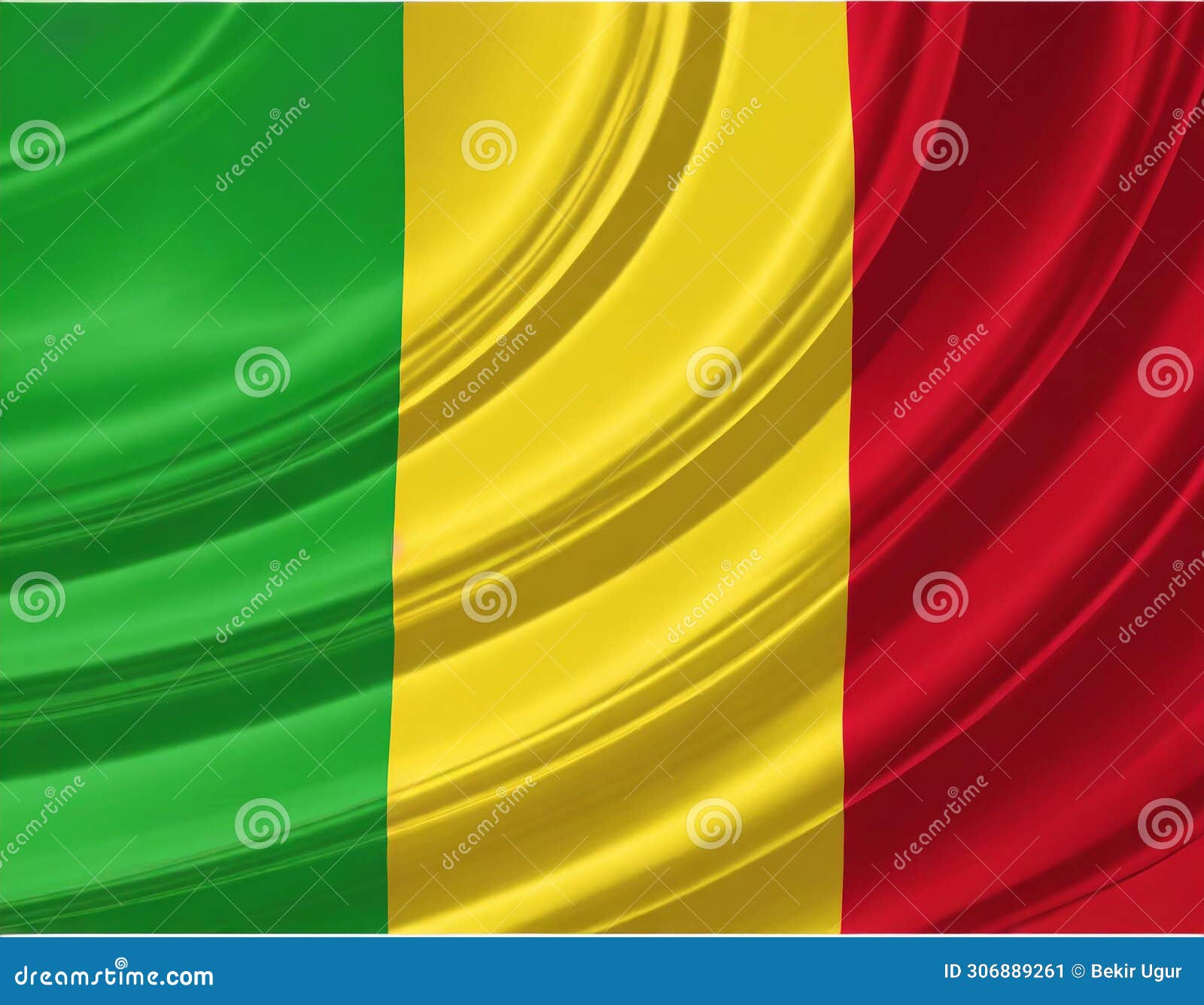 Mali Flag Waving on the Wind Stock Illustration - Illustration of ...