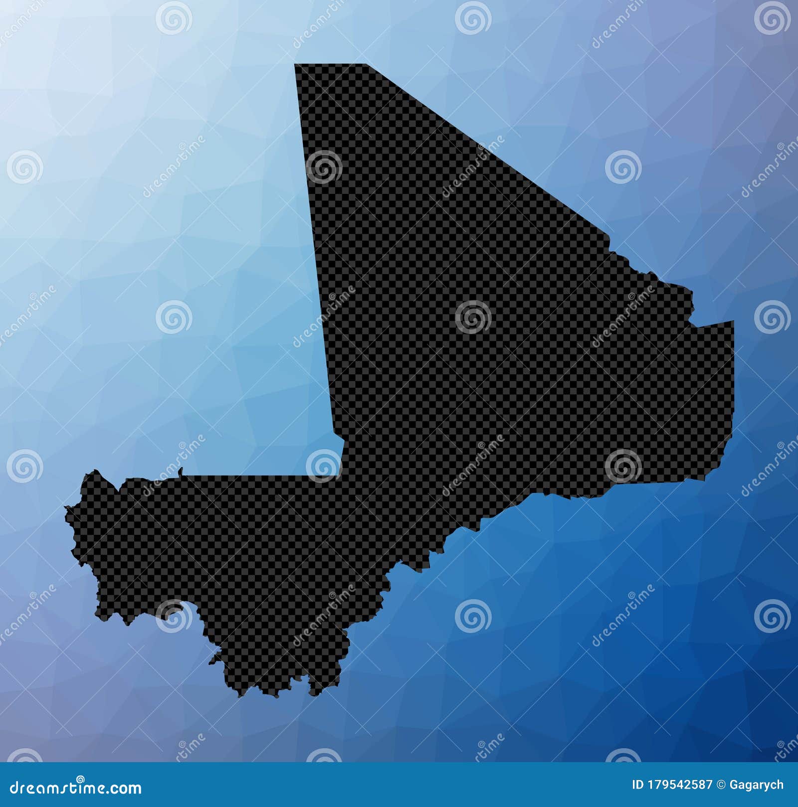 Mali geometric map. stock vector. Illustration of africa - 179542587
