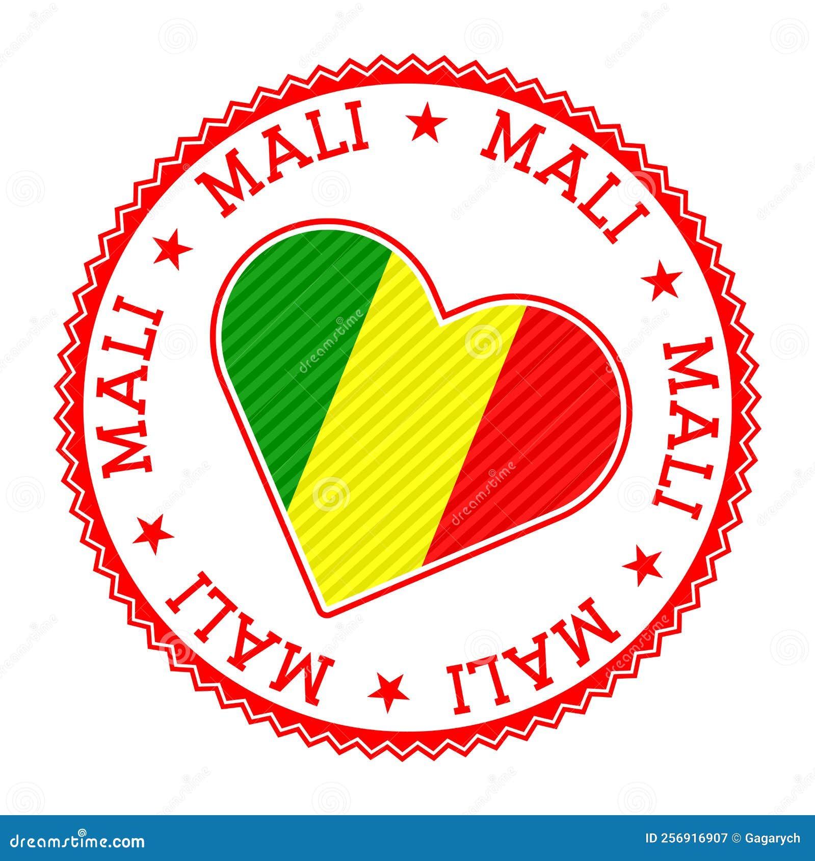 Mali heart badge. stock vector. Illustration of artwork - 256916907