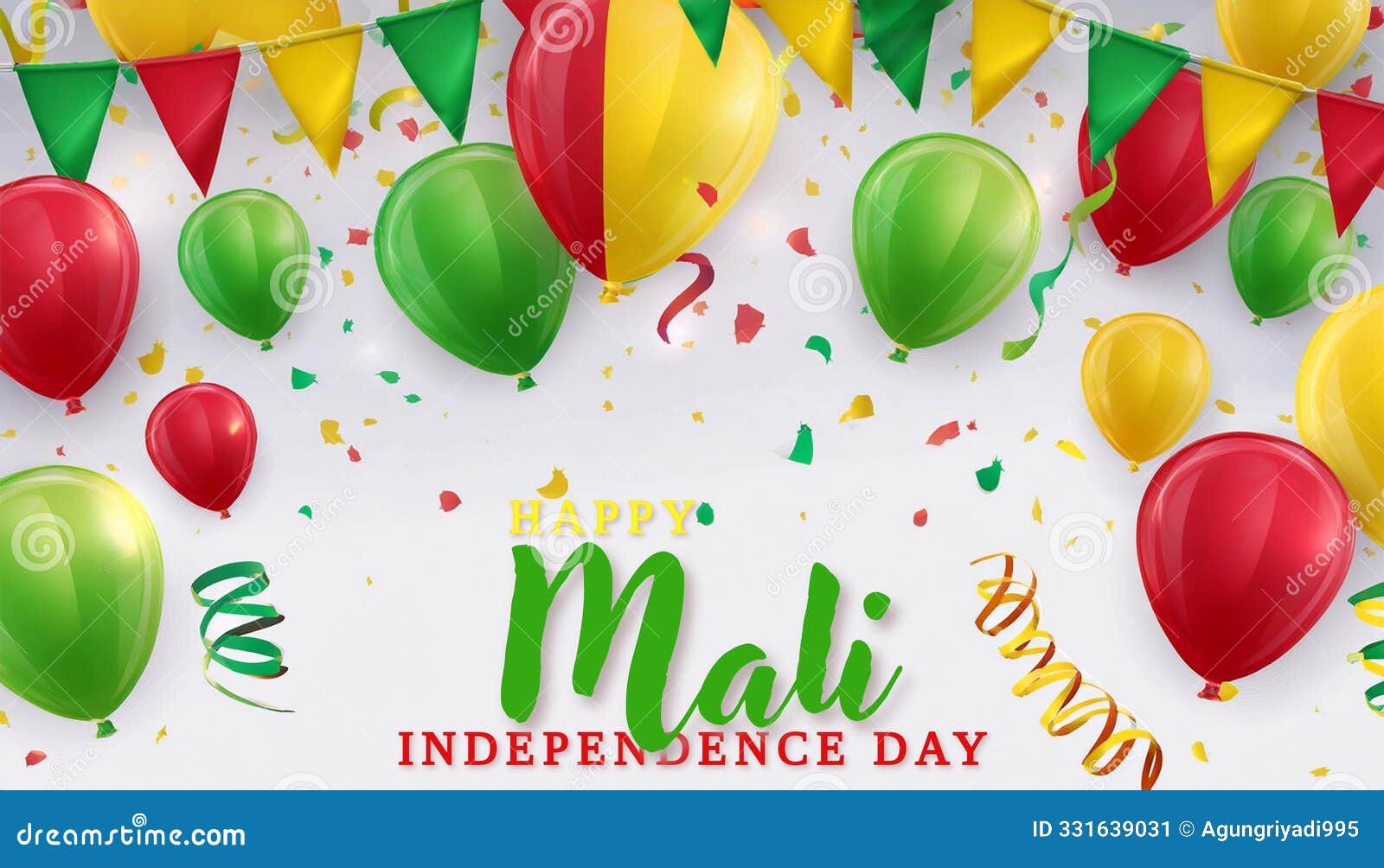 Mali Independence Day Poster Design with Flag Stock Illustration ...