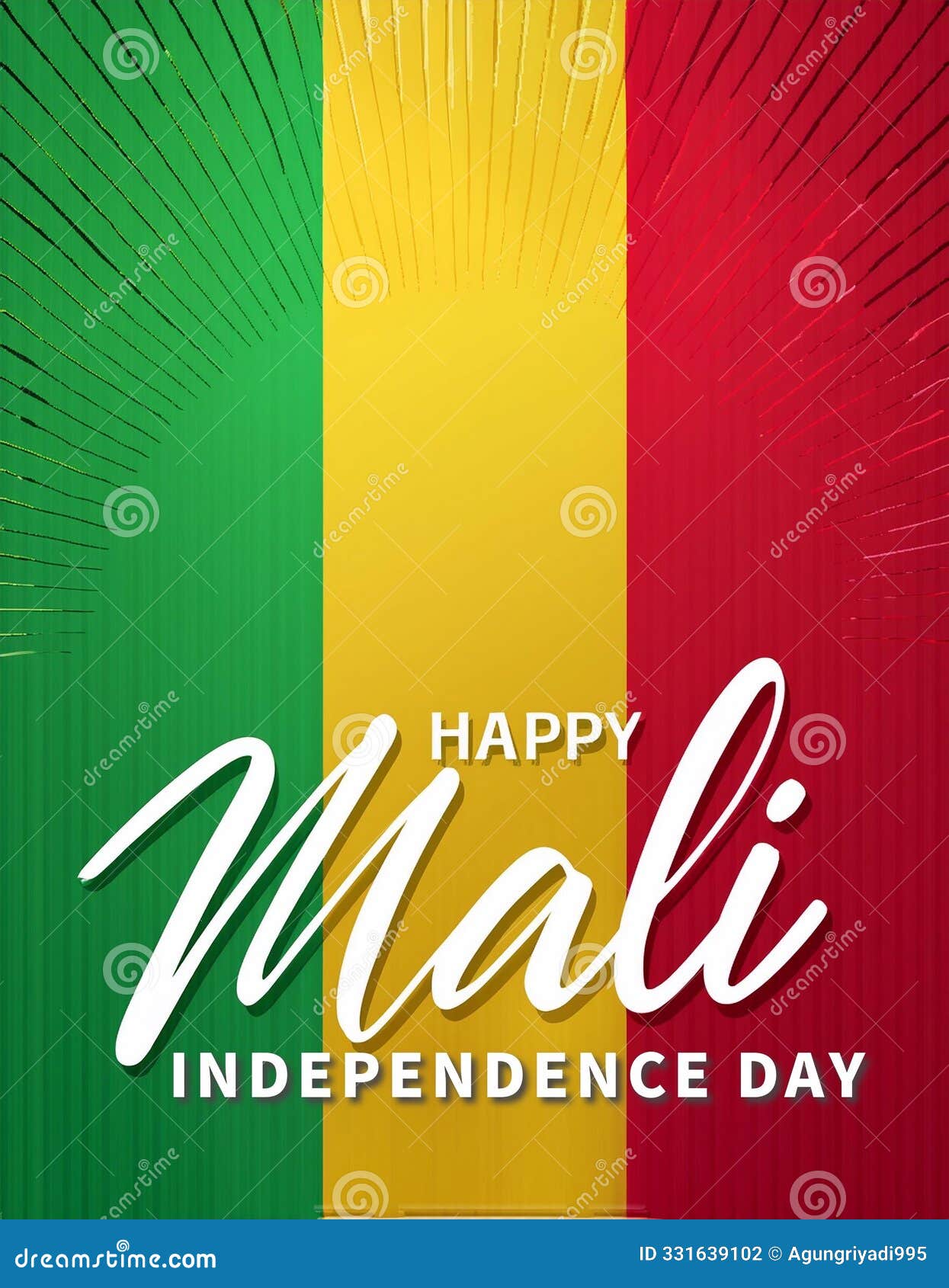 Mali Independence Day Poster Design with Flag Stock Illustration ...