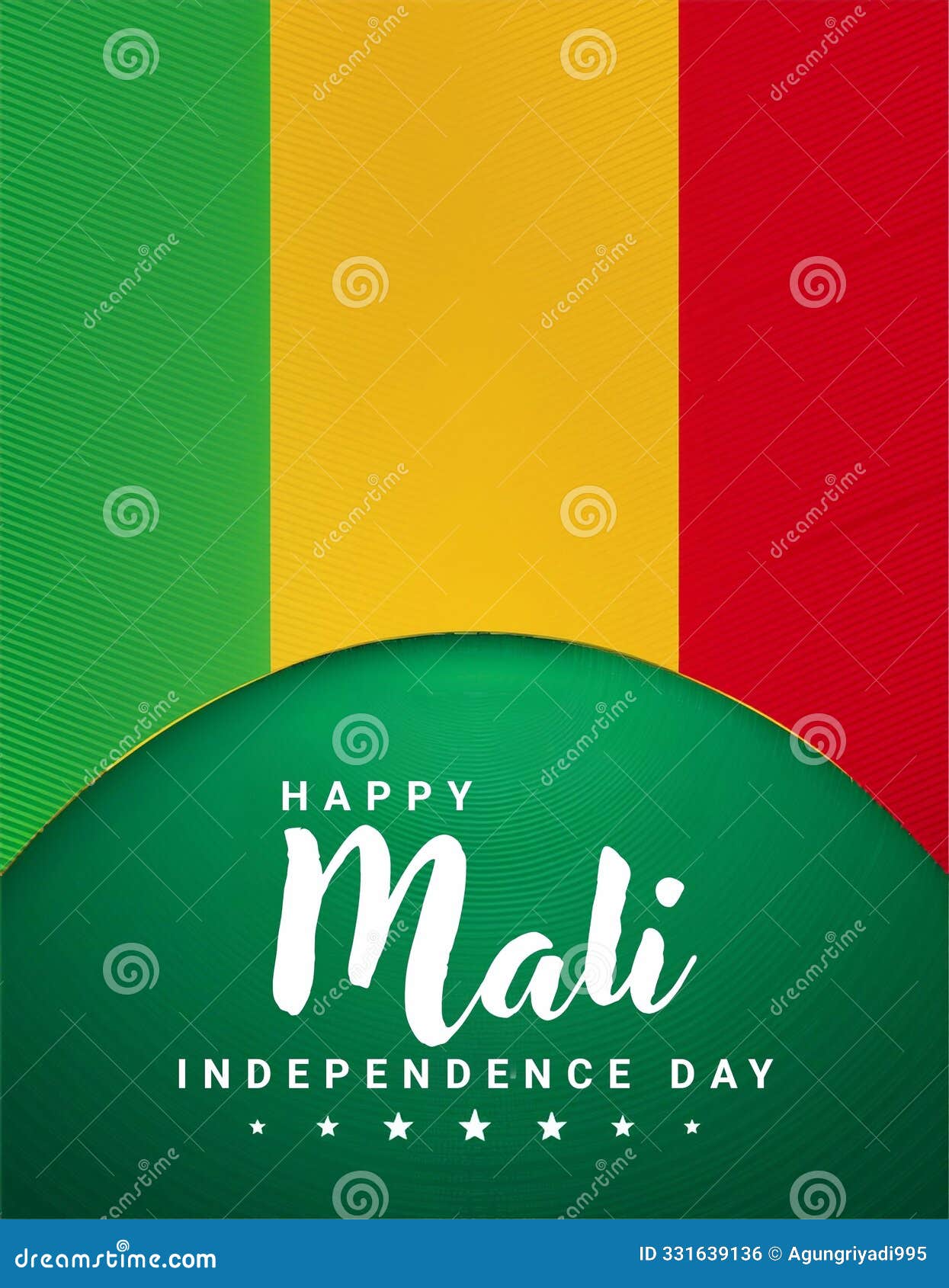 Mali Independence Day Poster Design with Flag Stock Illustration ...