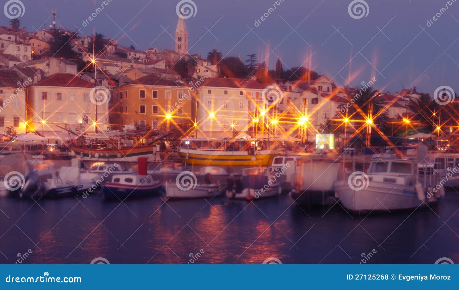 Mali Losinj Island Town in the Evening Stock Photo - Image of ...