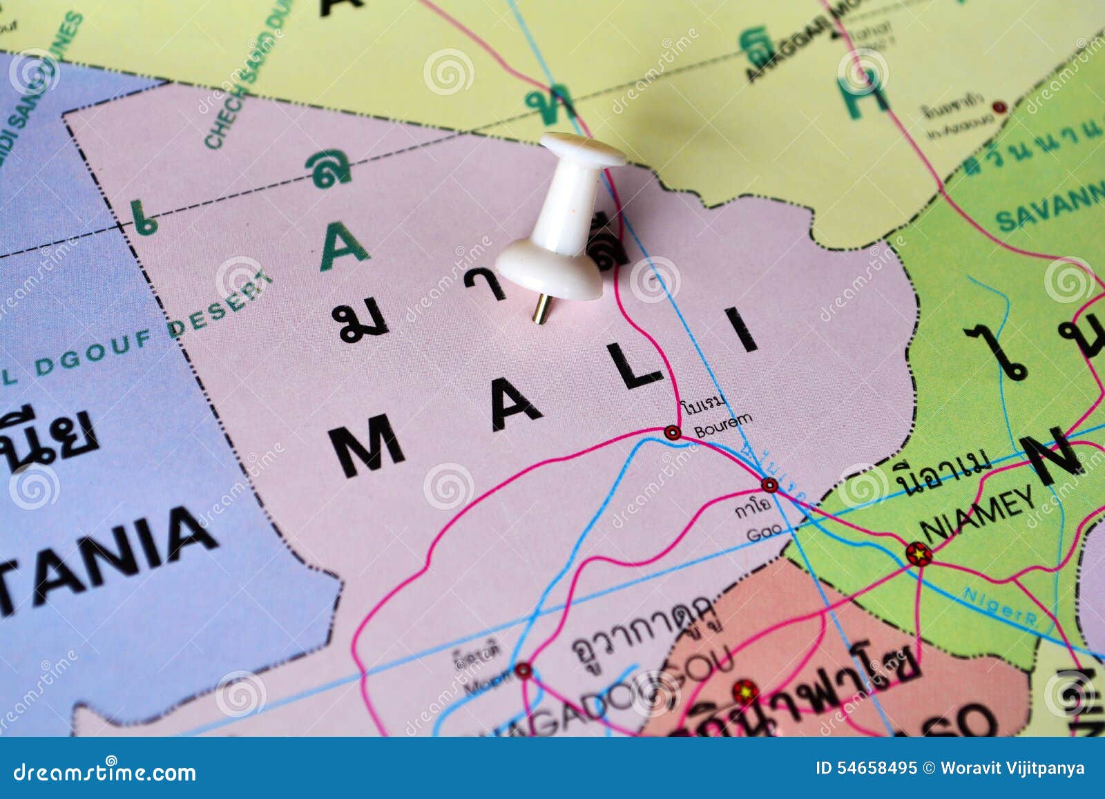 Mali map stock image. Image of push, geographical, nation - 54658495