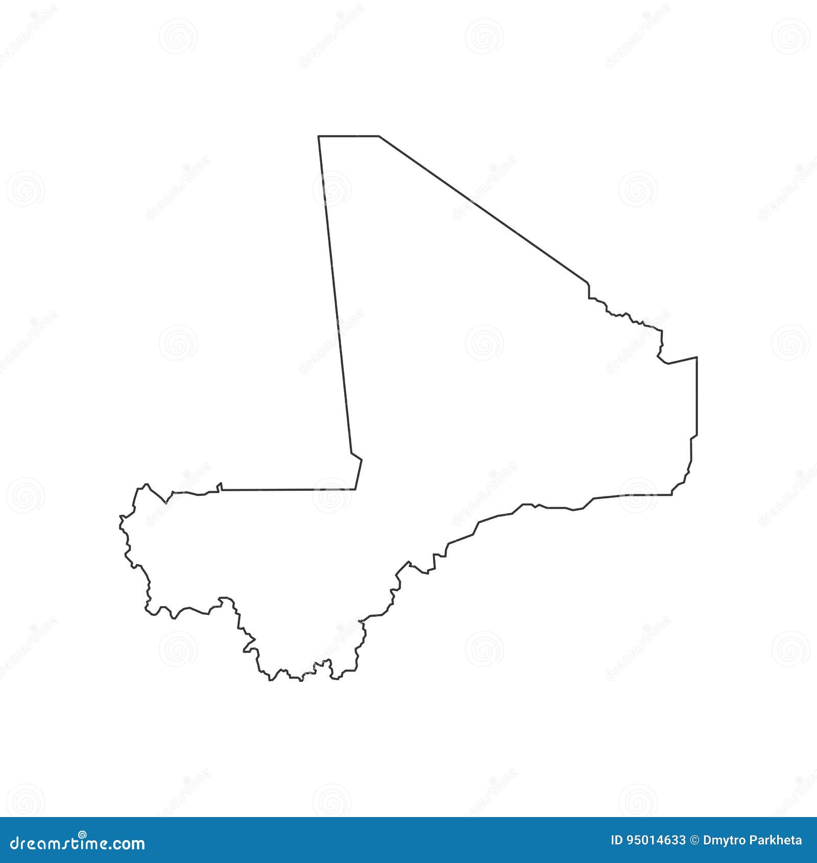 Mali Map Outline Stock Vector Illustration Of Background 95014633