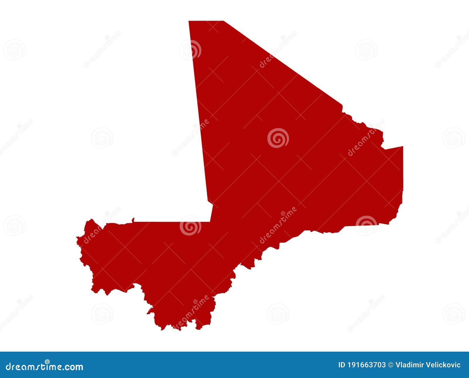 Mali Map - State of the Republic of Mali Stock Illustration ...