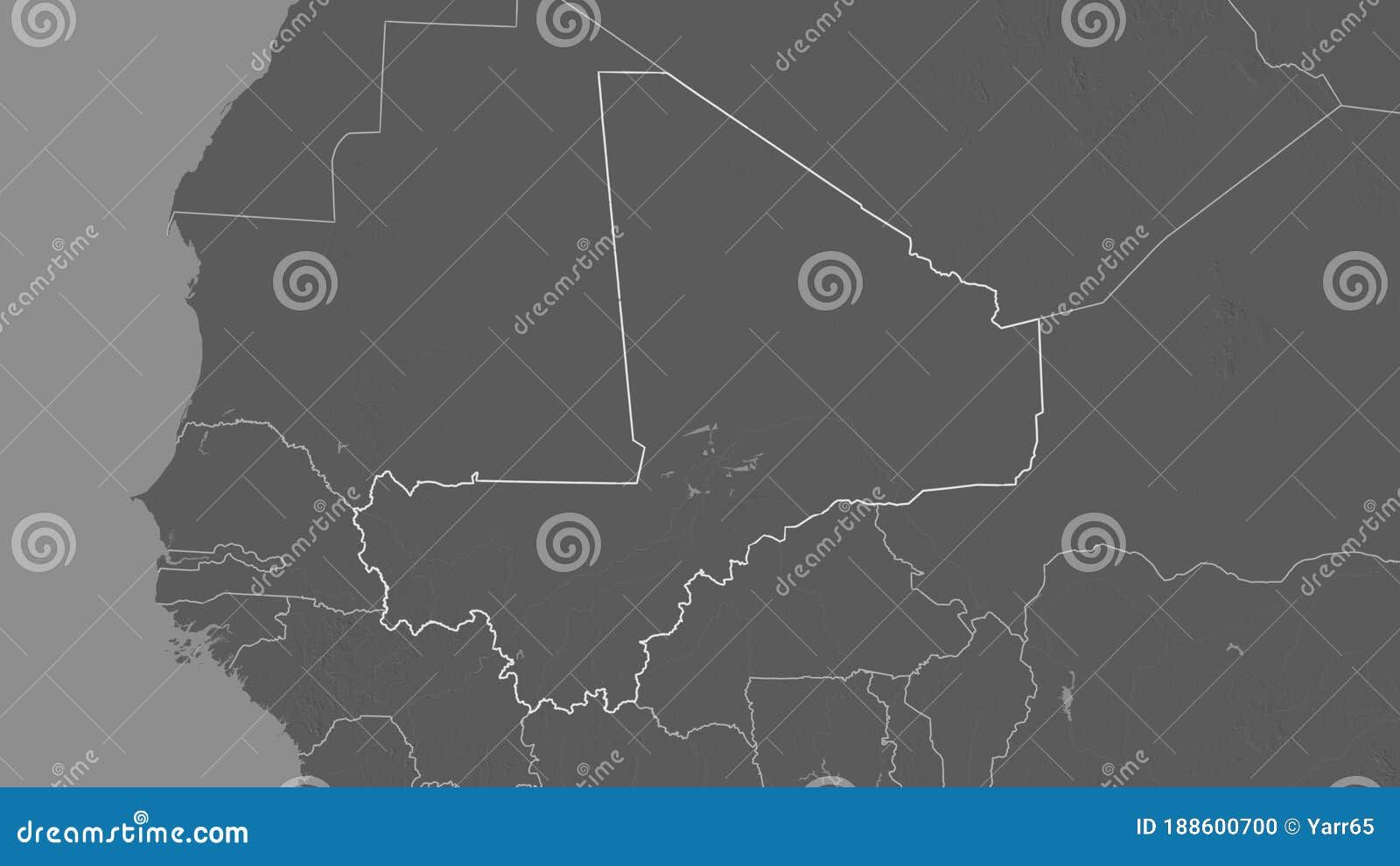 Mali - overview. Bilevel stock illustration. Illustration of shape ...