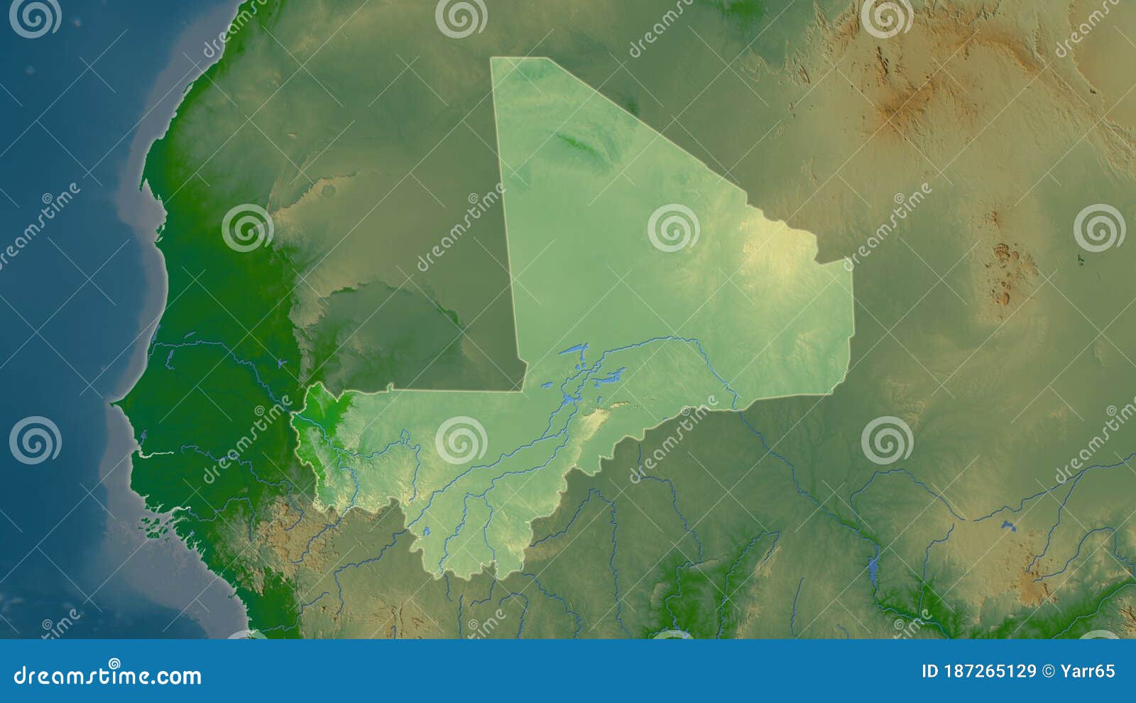 Mali - Physical. Composition Stock Illustration - Illustration of aster ...