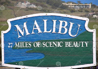 Malibu Sign stock image. Image of welcome, malibu, coast - 2443121