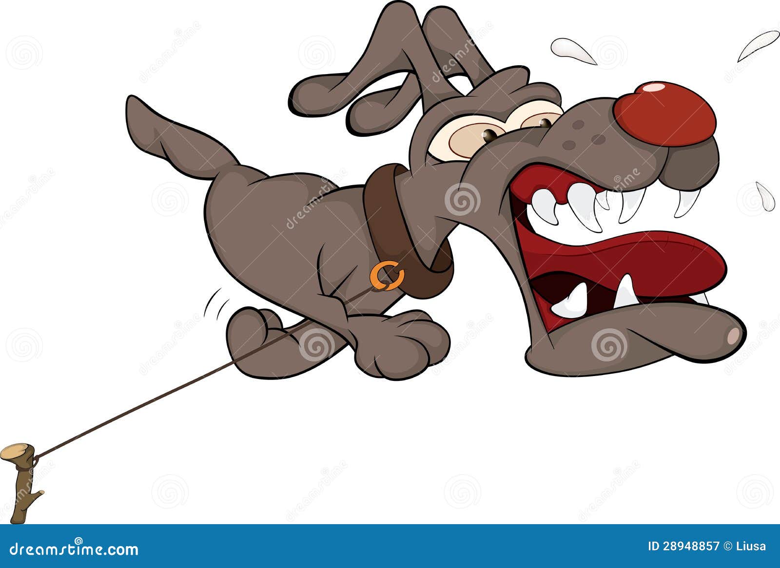 Malicious dog. Cartoon stock vector. Illustration of teeth - 28948857