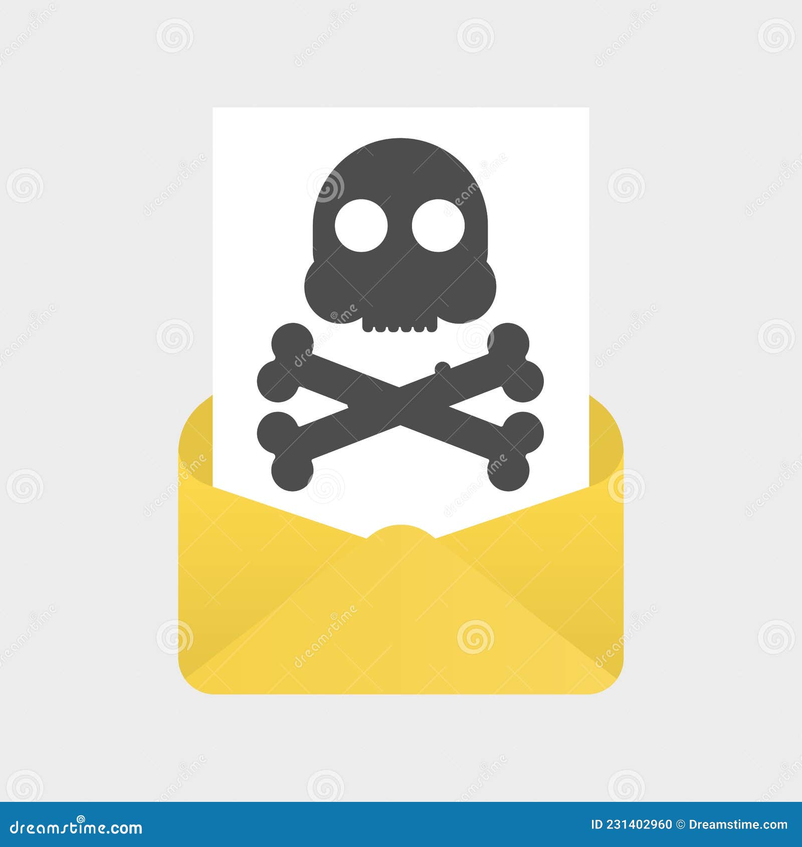 Malicious Email. Problem with Mail Stock Vector - Illustration of ...