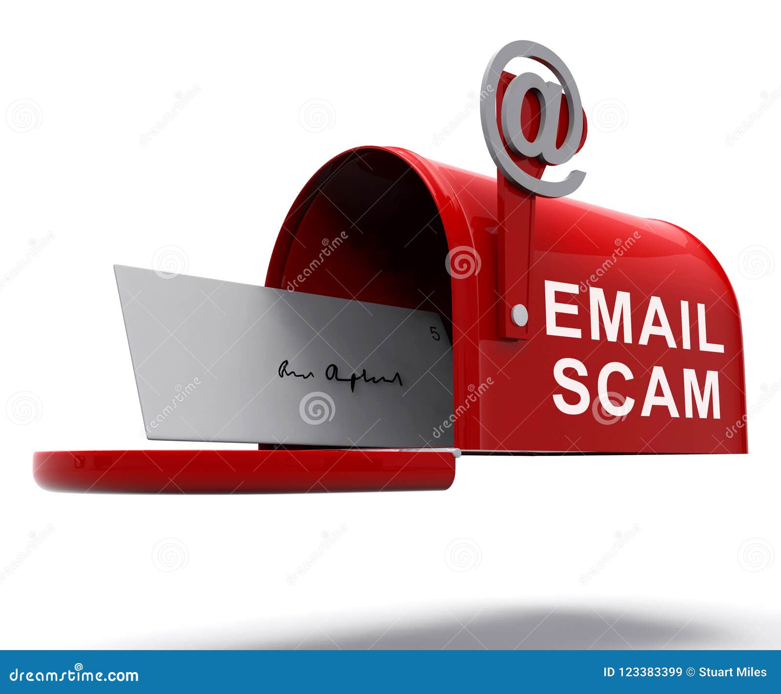 Malicious Emails Spam Malware Alert 3d Rendering Stock Illustration ...