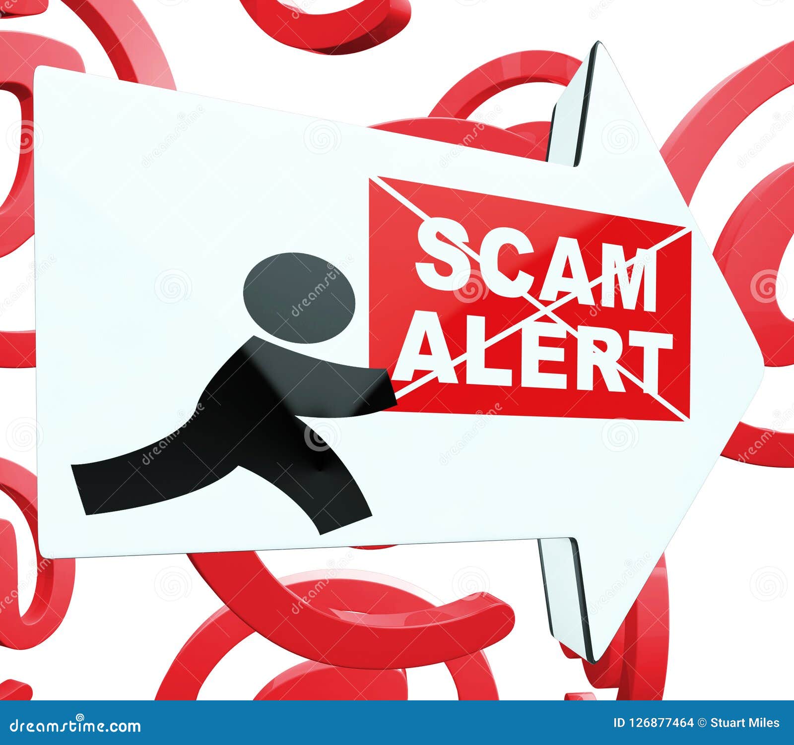 Malicious Emails Spam Malware Alert 3d Rendering Stock Illustration ...