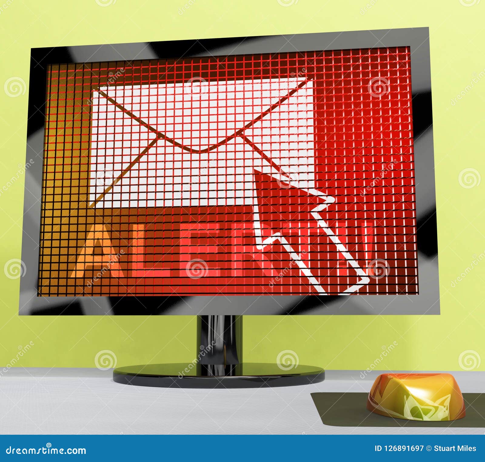 Malicious Emails Spam Malware Alert 3d Rendering Stock Illustration ...