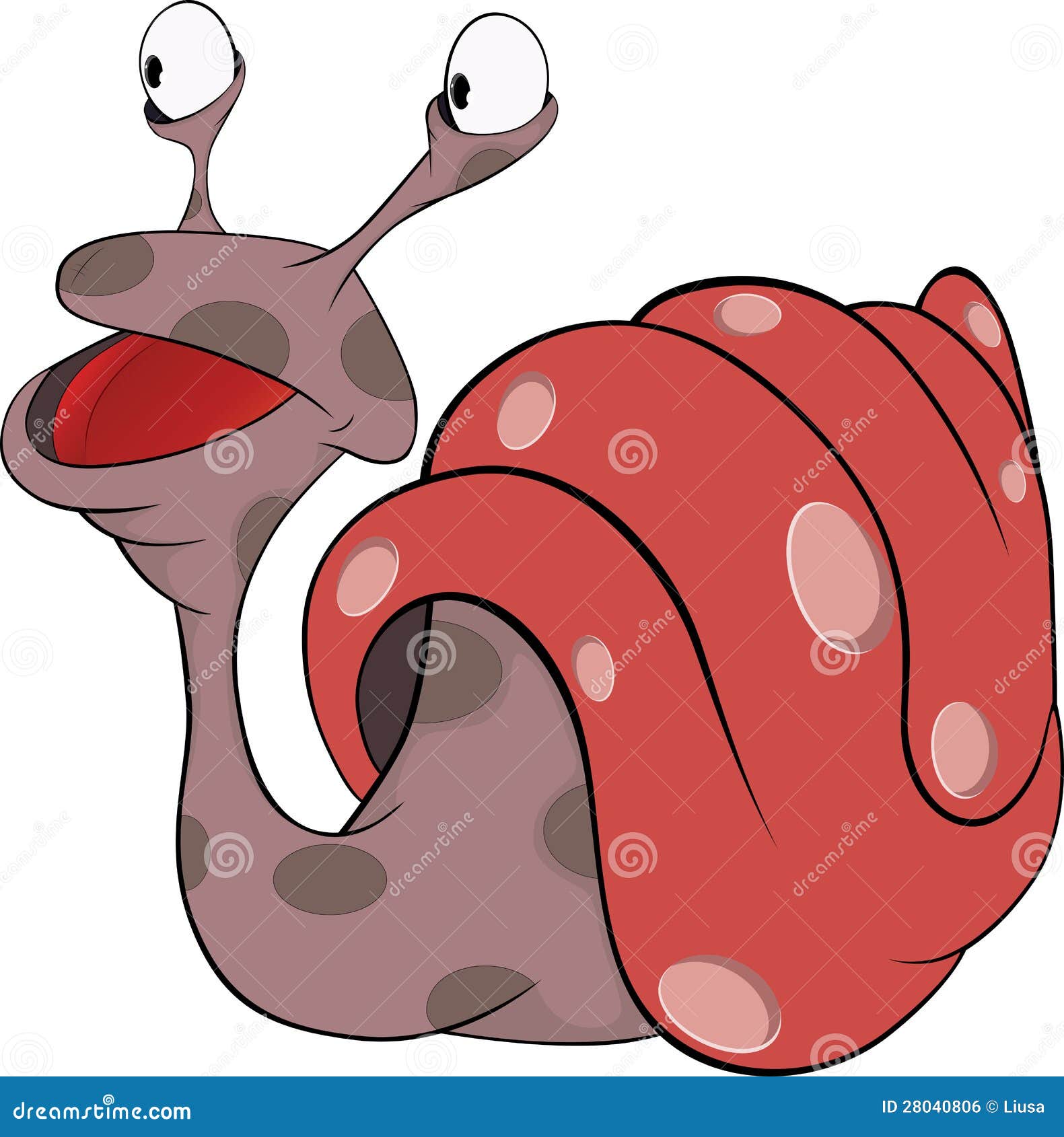 Malicious Snail. the Monster. Cartoon Stock Vector - Illustration of ...