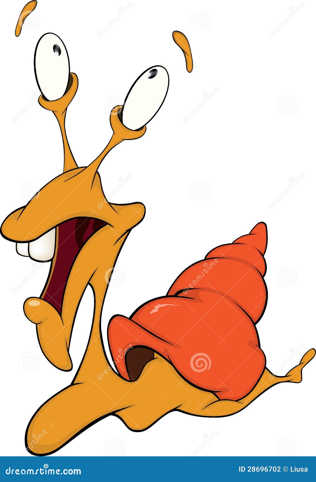 Malicious Snail. the Monster. Cartoon Stock Vector - Illustration of ...