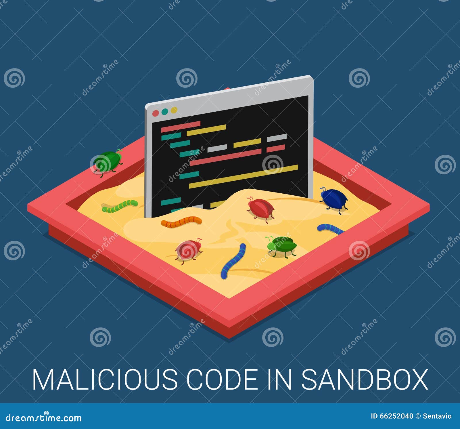 Malicious Software Application Code Flat Vector Technology Stock Vector ...