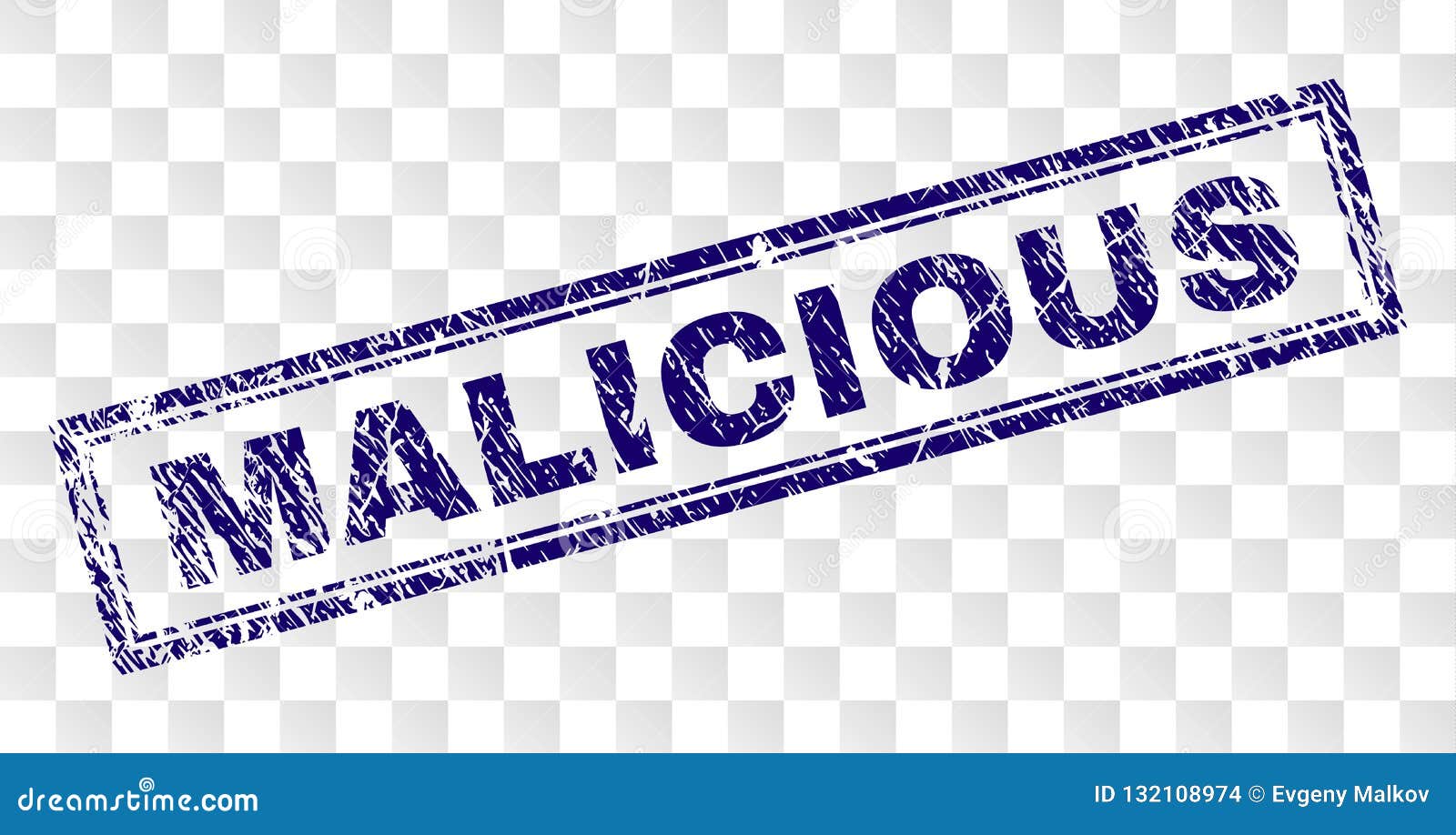 Scratched MALICIOUS Rectangle Stamp Stock Vector - Illustration of ...