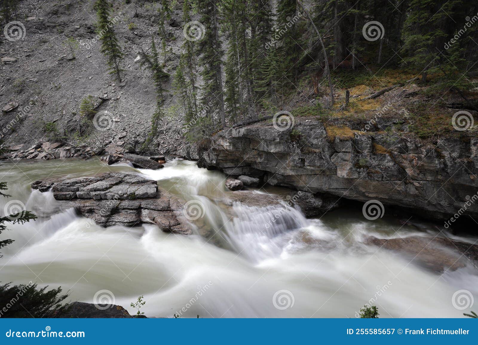 Maligne Canyon Jasper National Park Alberta Canada in Summer Stock ...
