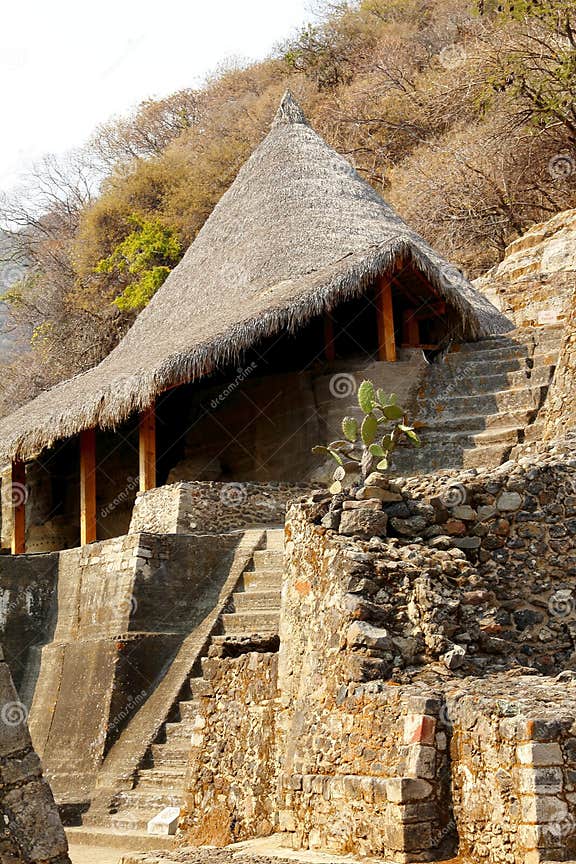 Aztec Pyramid of Malinalco, Near Toluca City, Mexico II Stock Photo ...
