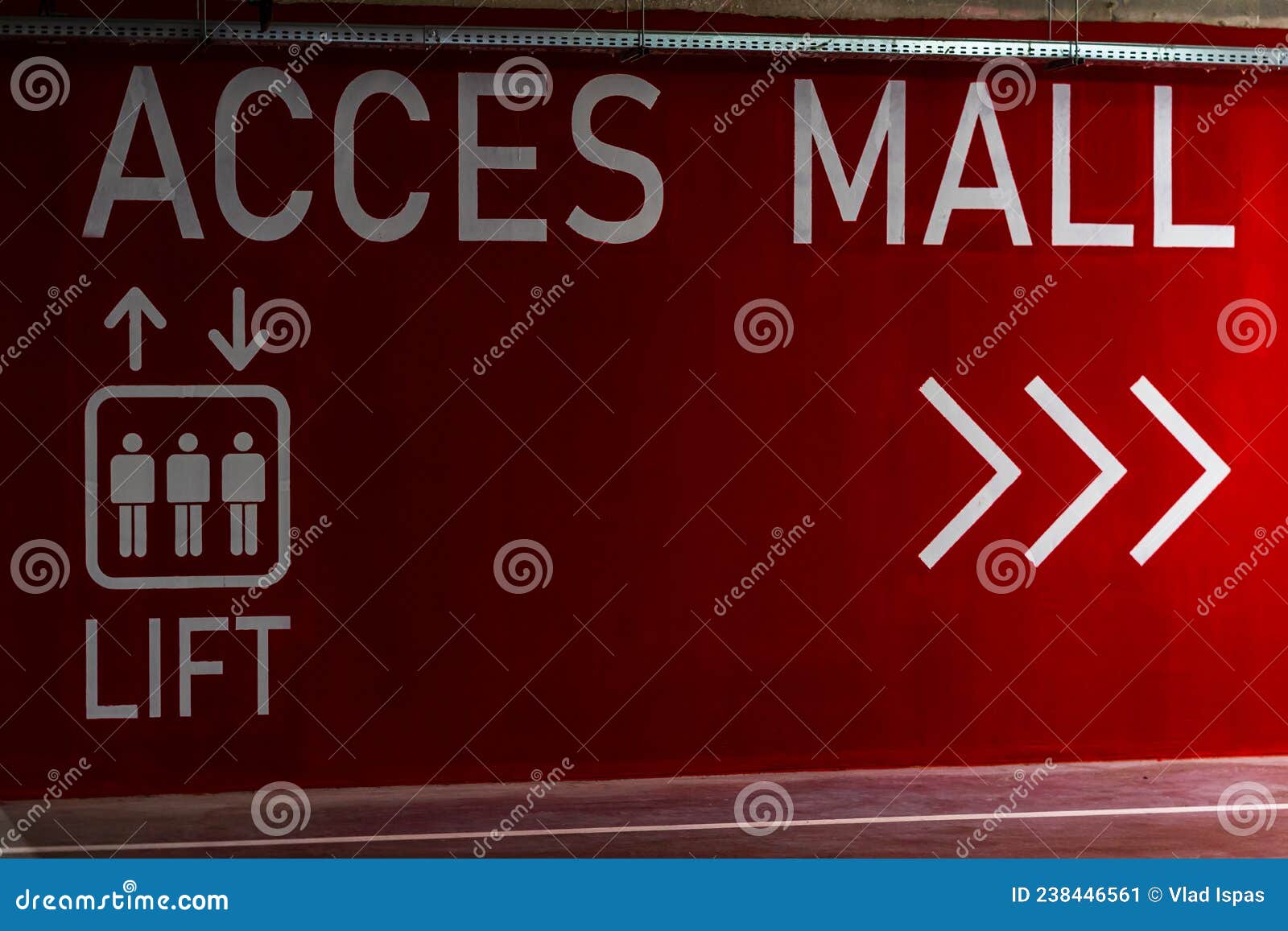 Mall Access Sign. Underground Parking Lot Sign Editorial Photo - Image ...