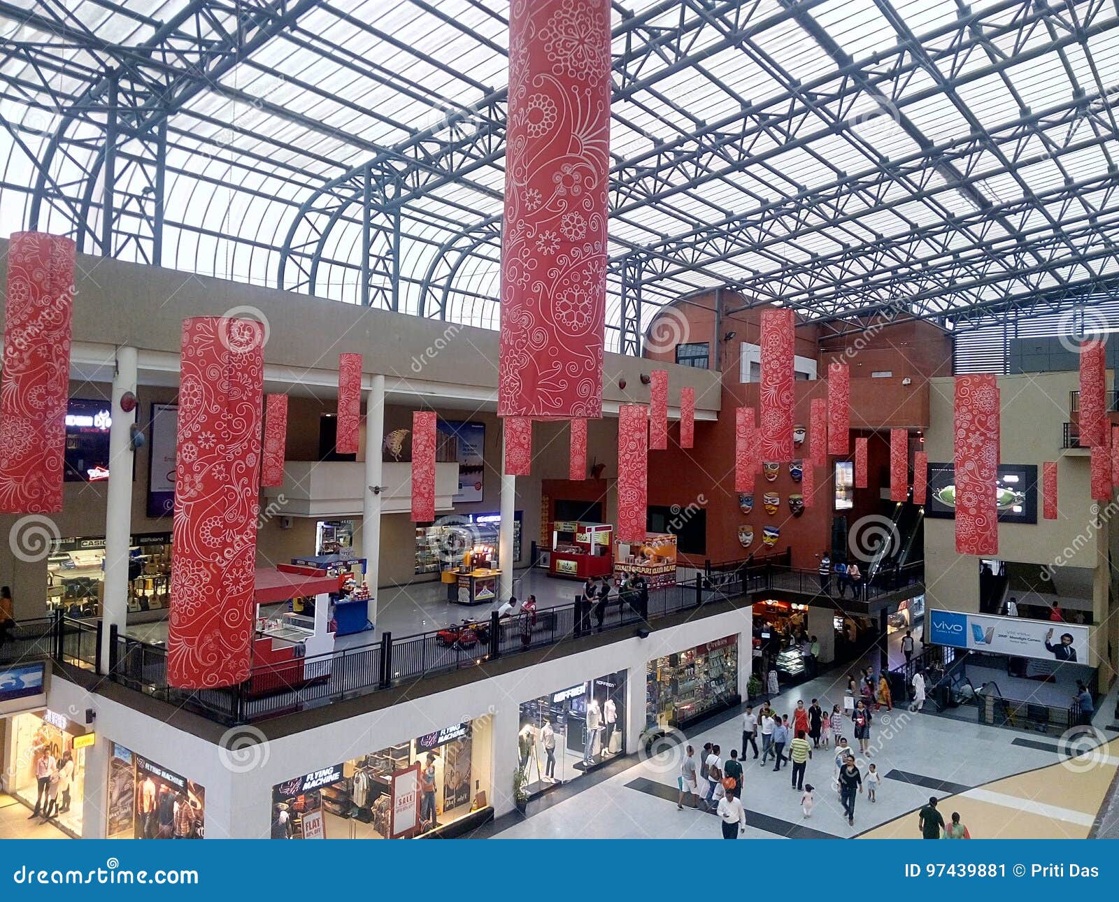 Mall Decorations in Day Light Editorial Photo - Image of design, light ...