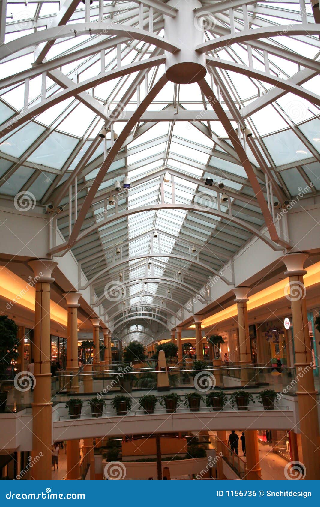 Mall interiors stock photo. Image of luxury, people, crowd - 1156736