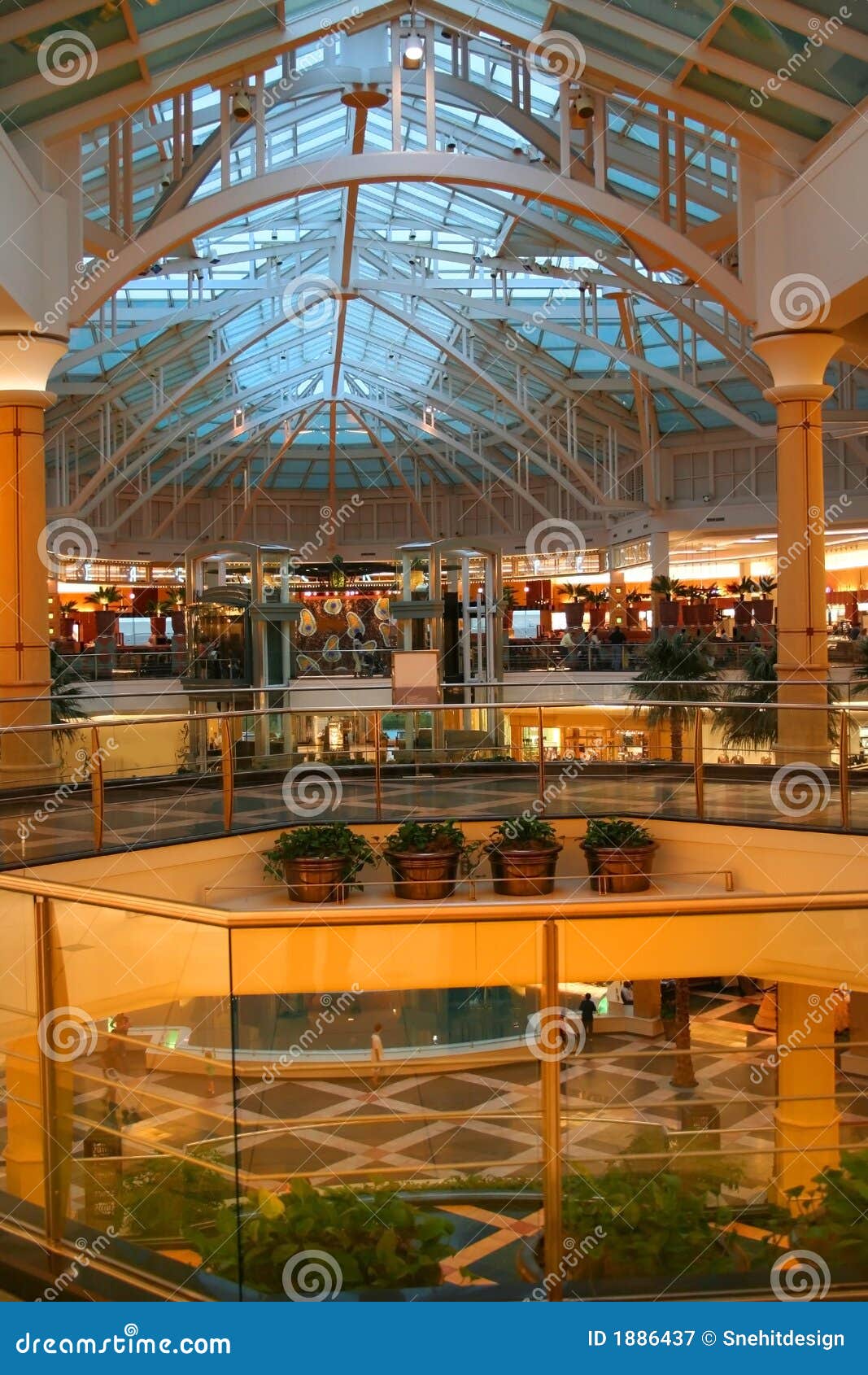 Mall Interiors stock image. Image of architecture, commercial - 1886437