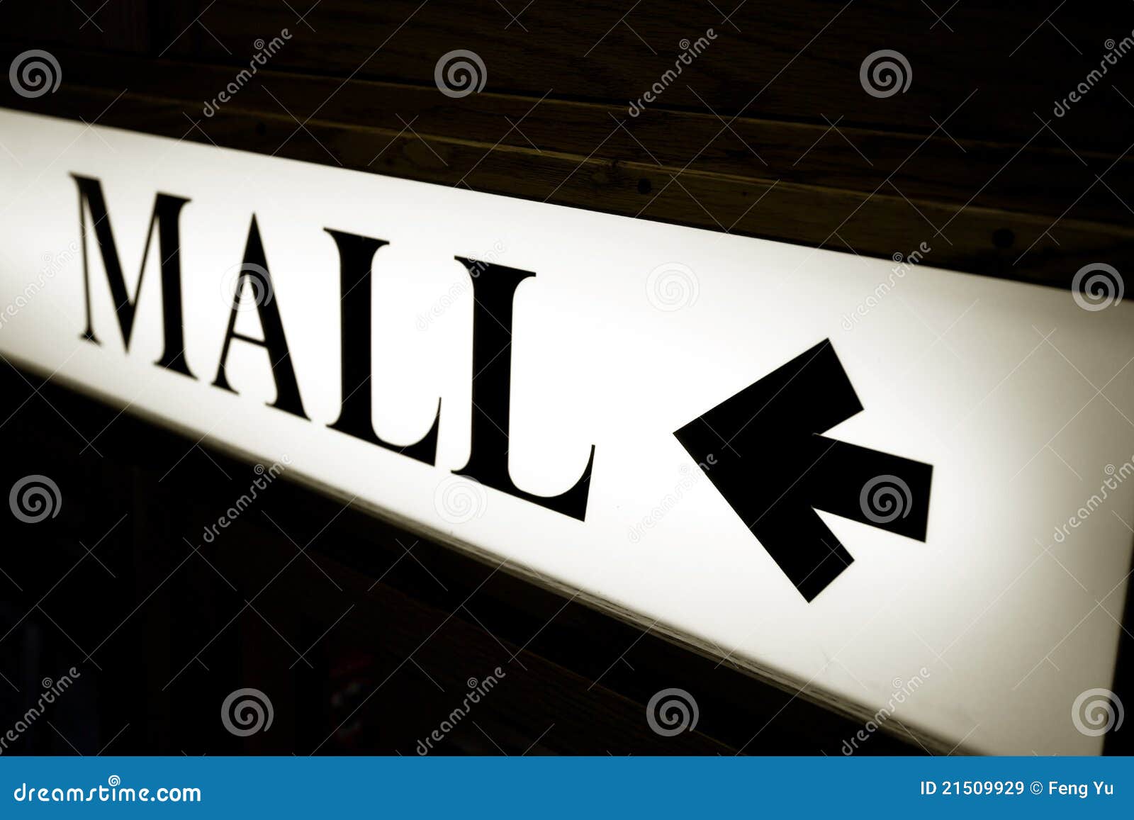 Mall sign stock image. Image of direction, light, word - 21509929