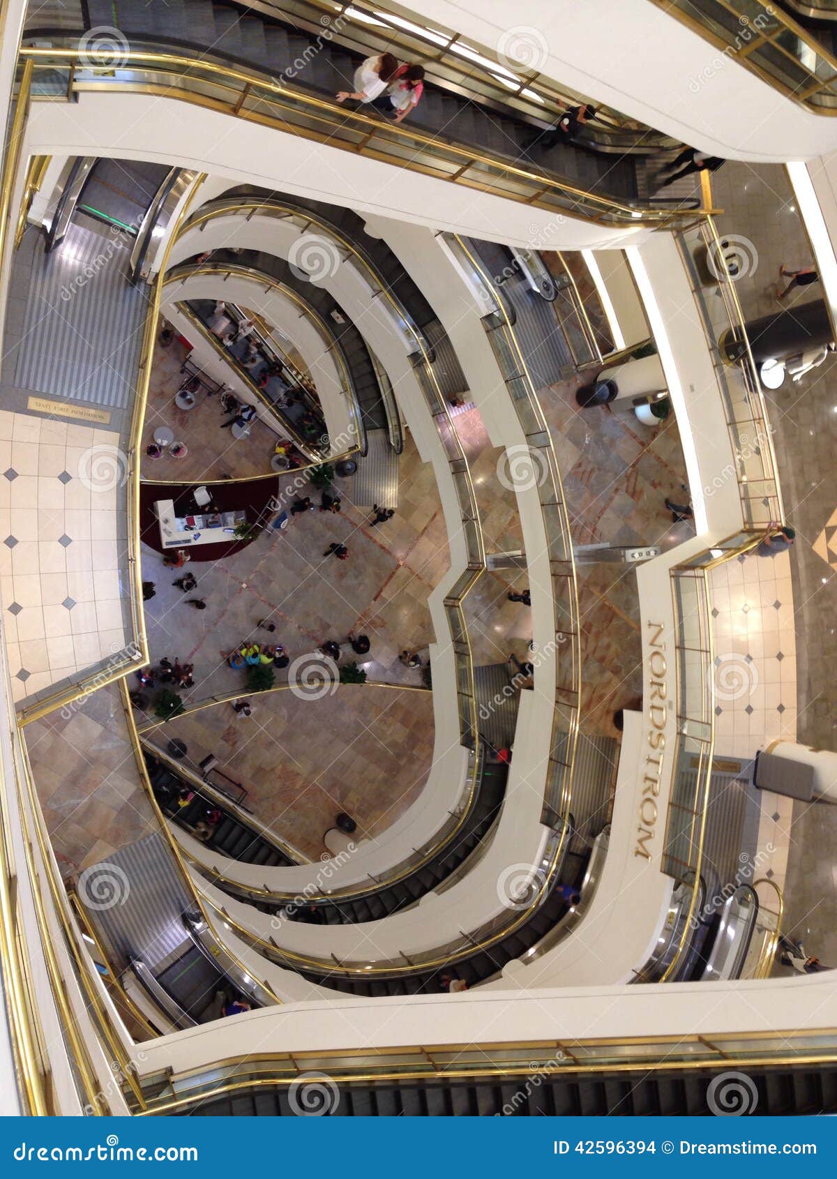 Mall top down editorial stock image. Image of nordstroms - 42596394