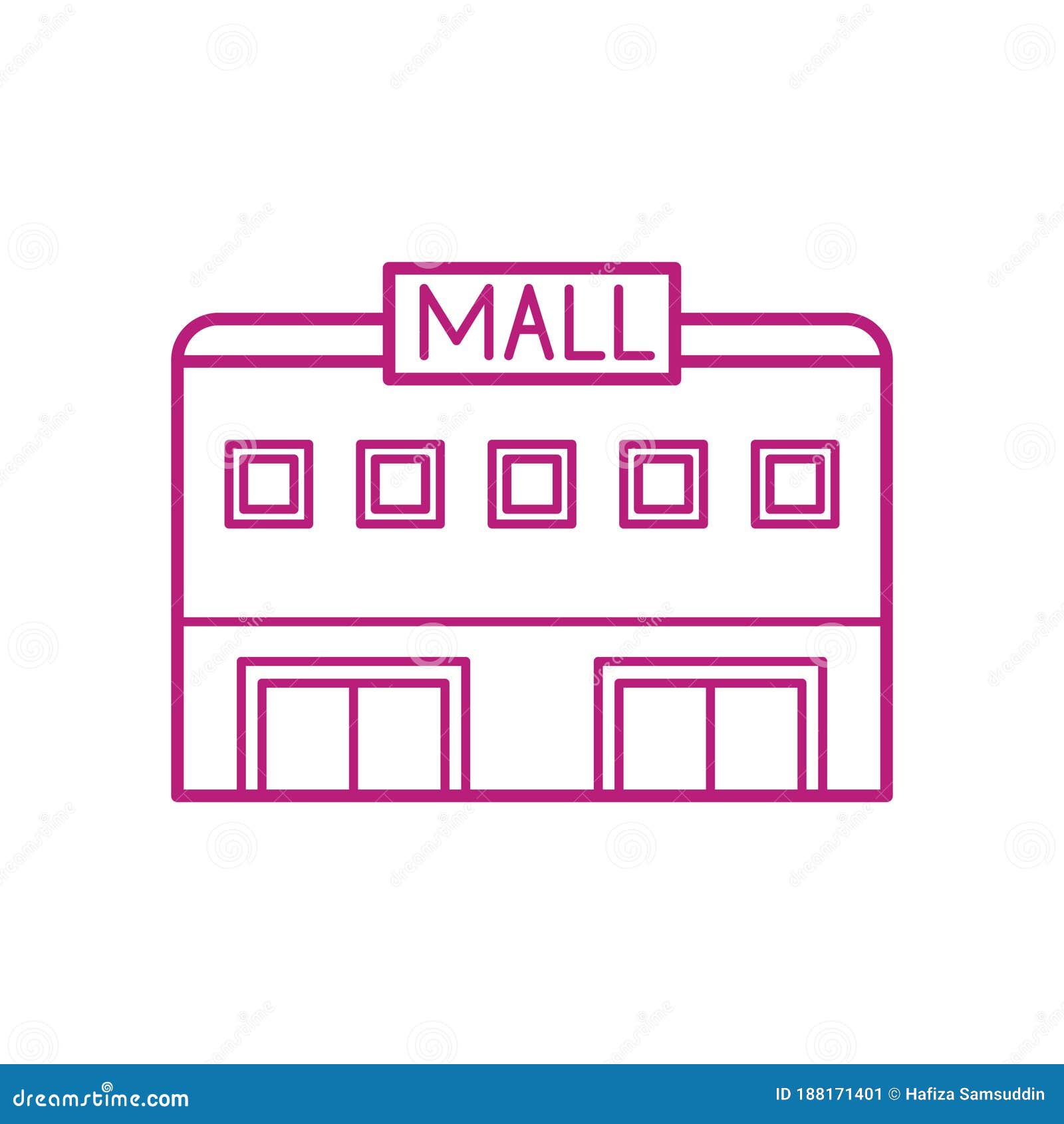 Mall. Vector Illustration Decorative Design Stock Vector - Illustration ...