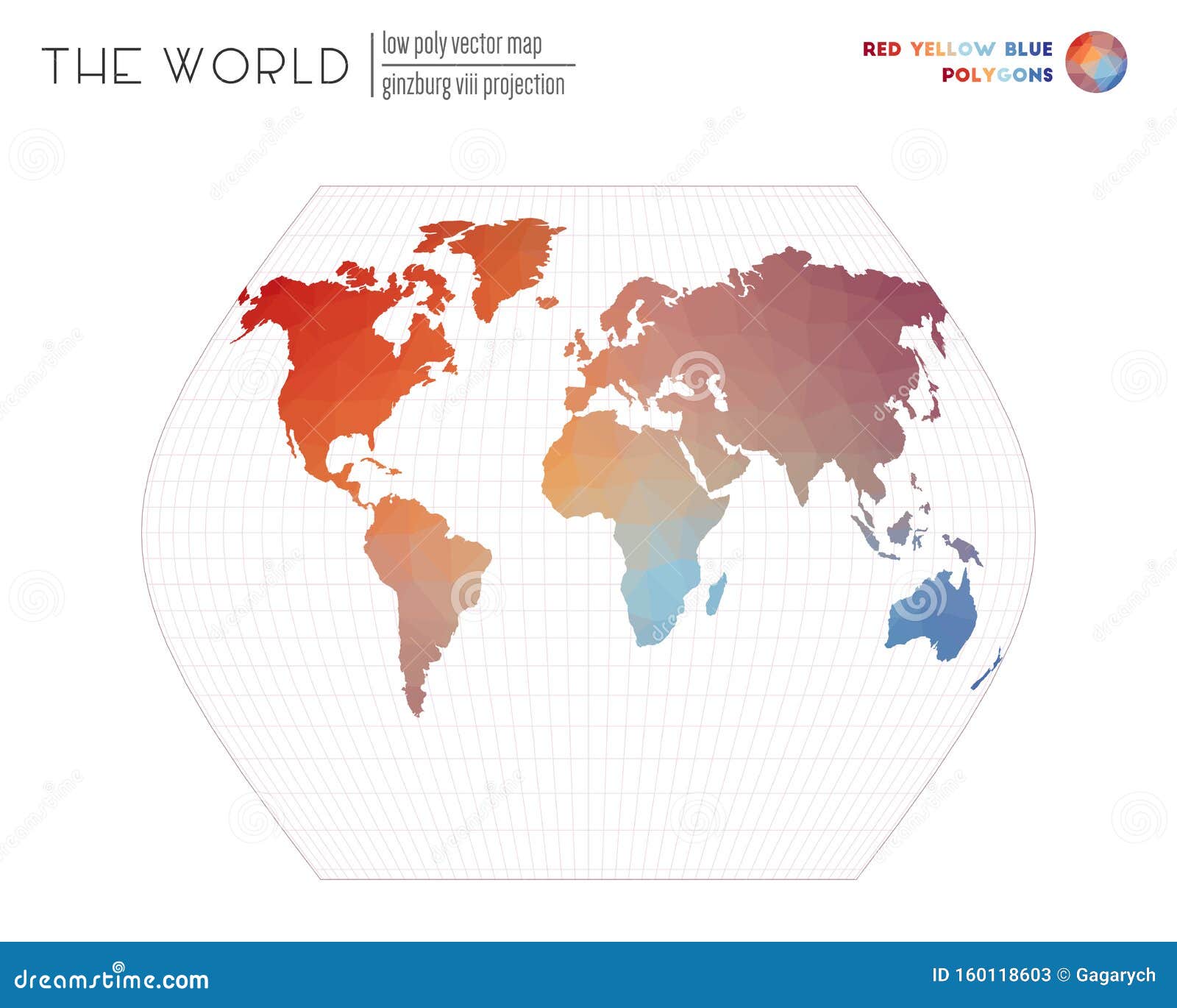 Malla triangular del mundo ilustración del vector. Ilustración de ...