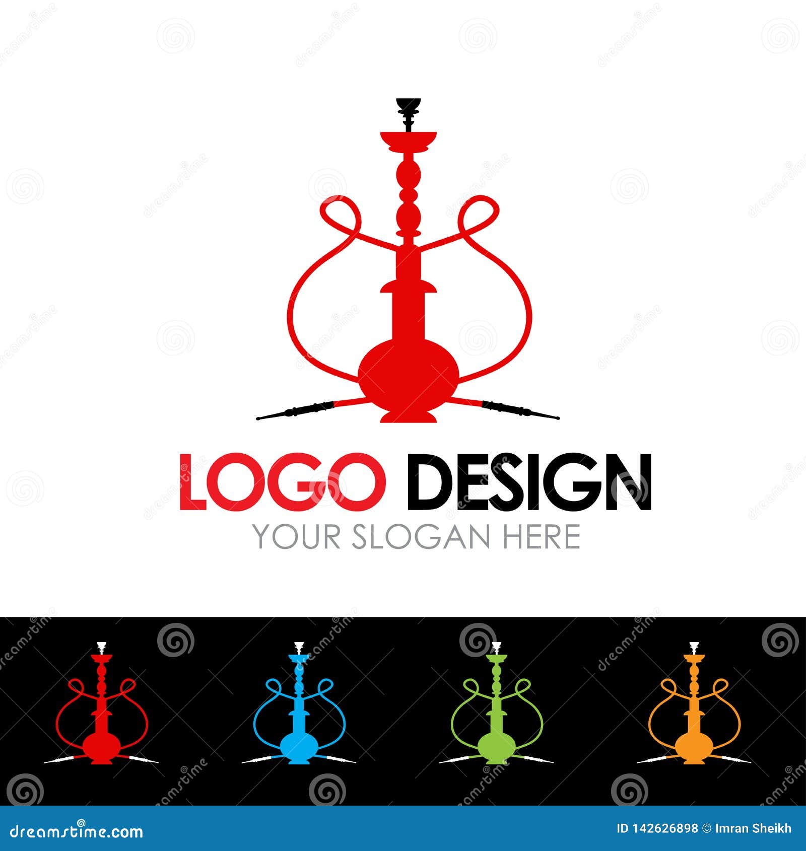Mallen Hookah Logo Design vektor illustrationer. Illustration av ...